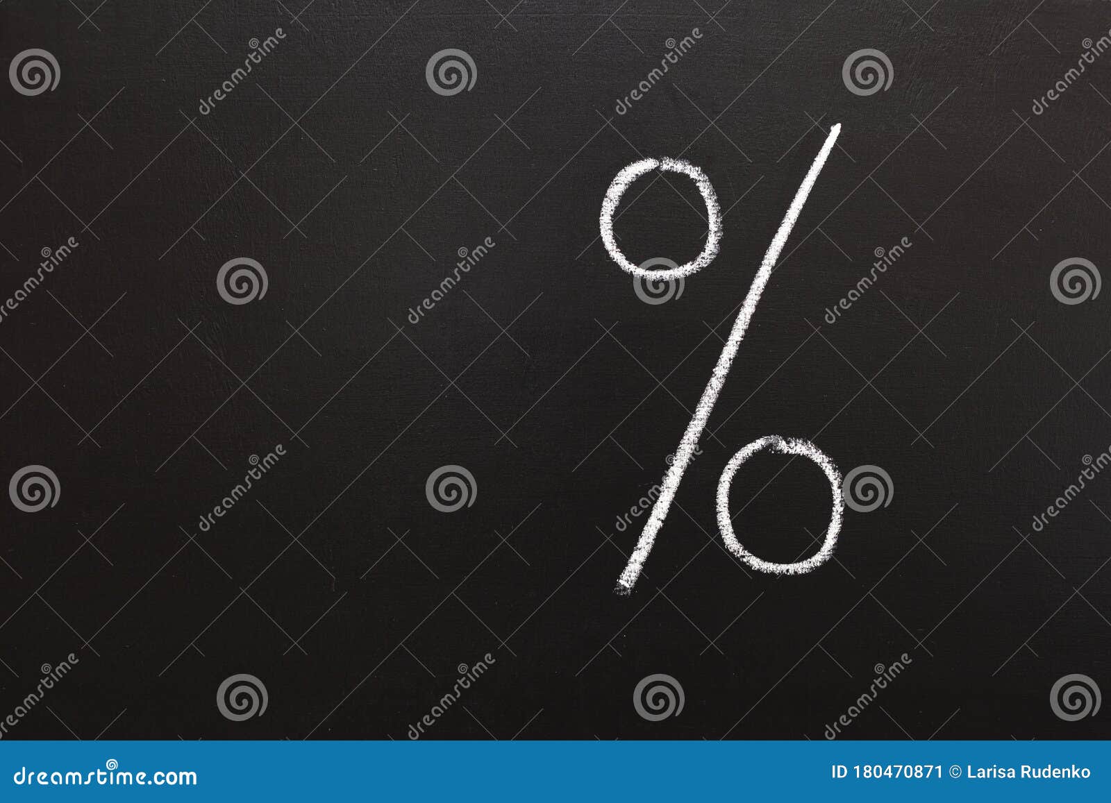 The Percentage Sign on a Chalkboard Stock Image - Image of texture ...