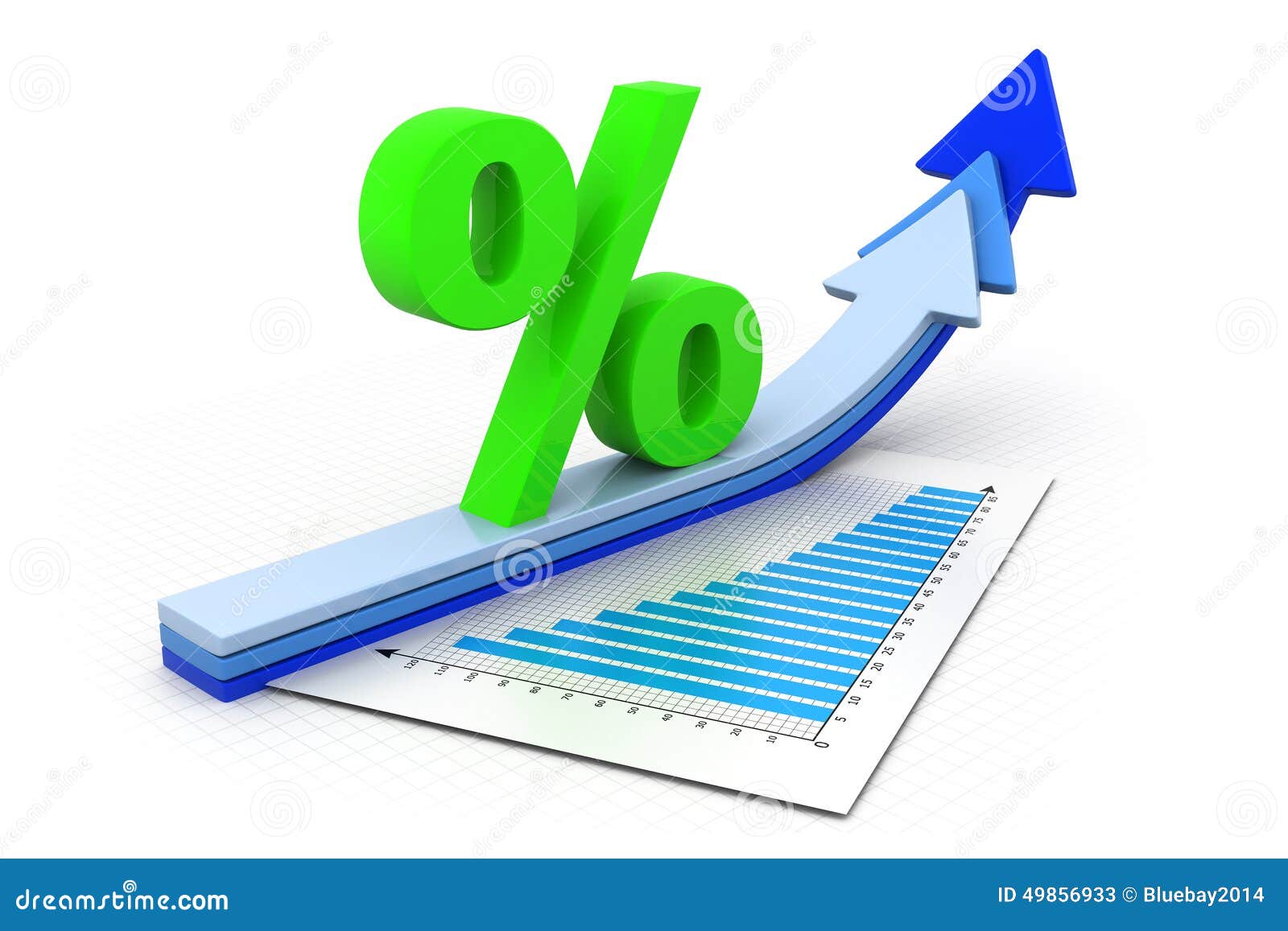 Percentage Symbol and Arrow Graphs Stock Illustration - Illustration of ...