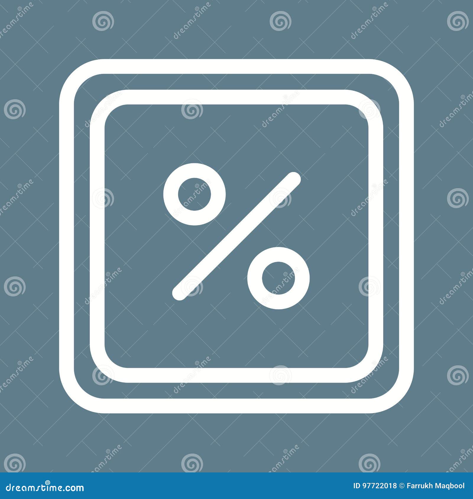 Percentage Symbol stock vector. Illustration of concept - 97722018