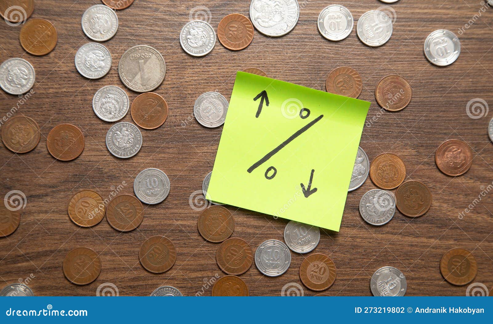 Percentage Symbol on Sticky on the Blue Background Stock Photo - Image ...