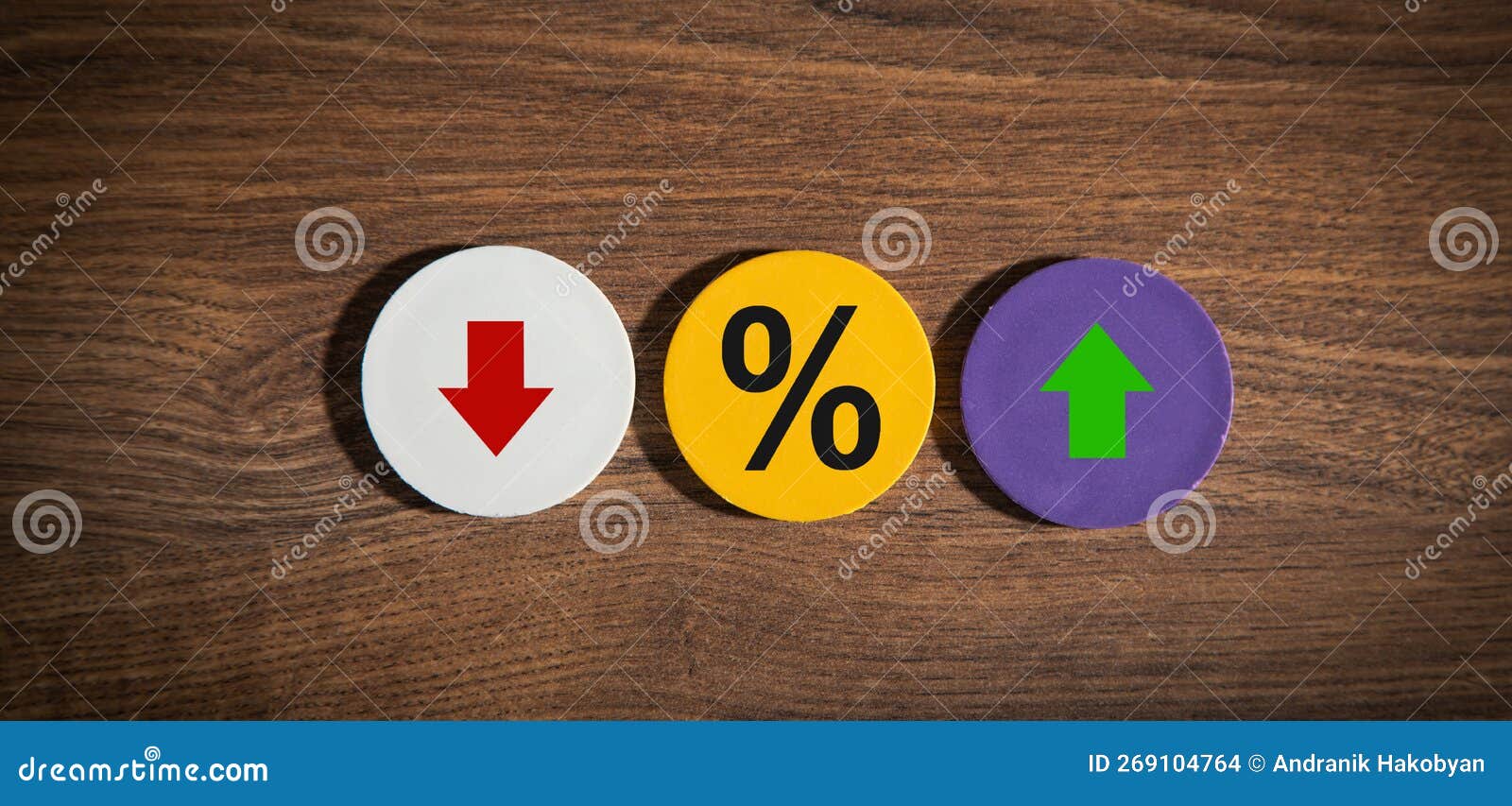 Percentage Symbol with Up and Down Arrows. Interest Rates Stock Photo ...