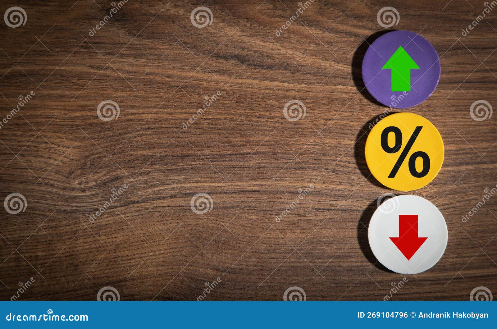Percentage Symbol with Up and Down Arrows. Interest Rates Stock Photo ...