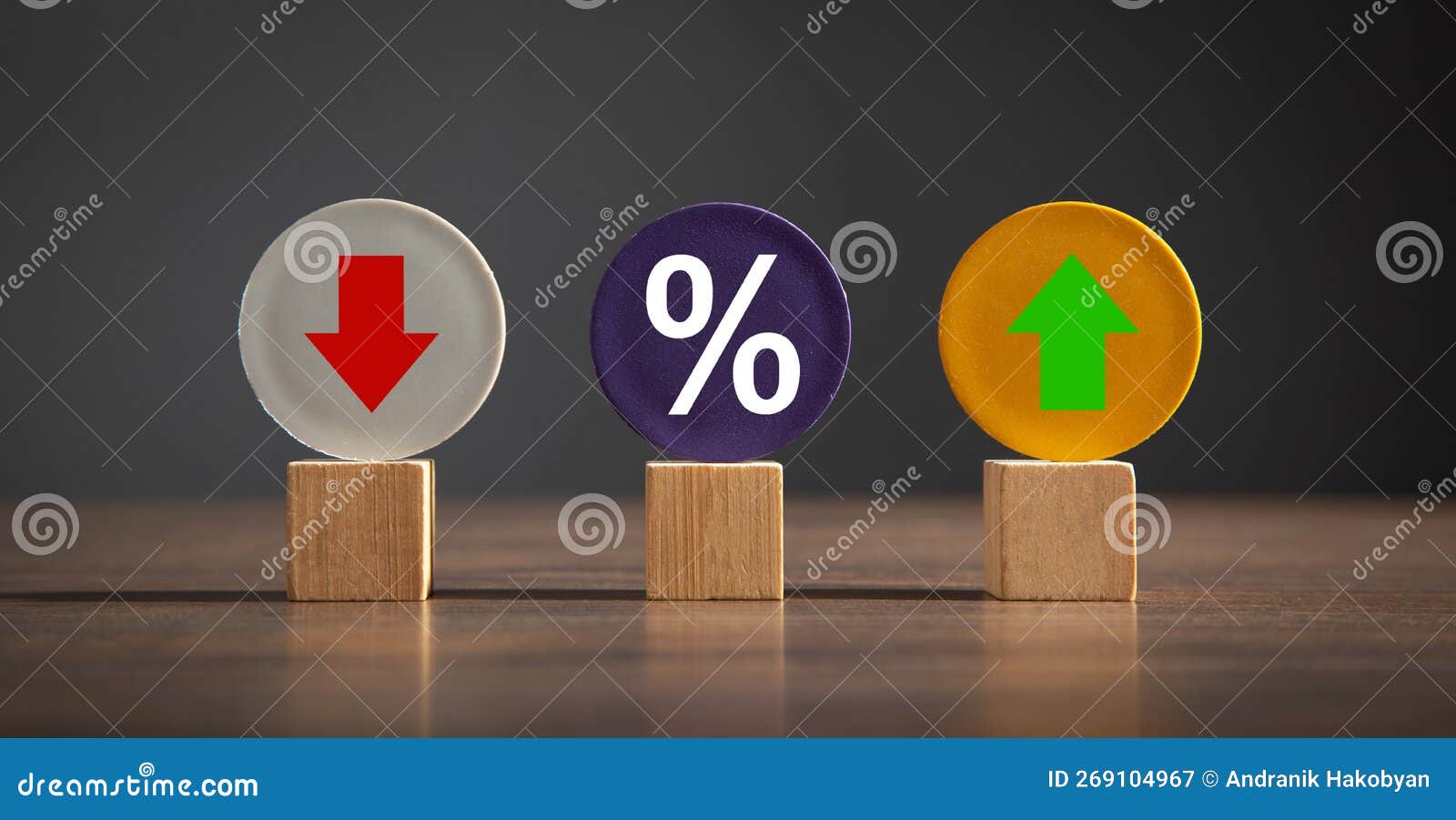 Percentage Symbol with Up and Down Arrows. Interest Rates Stock Image ...