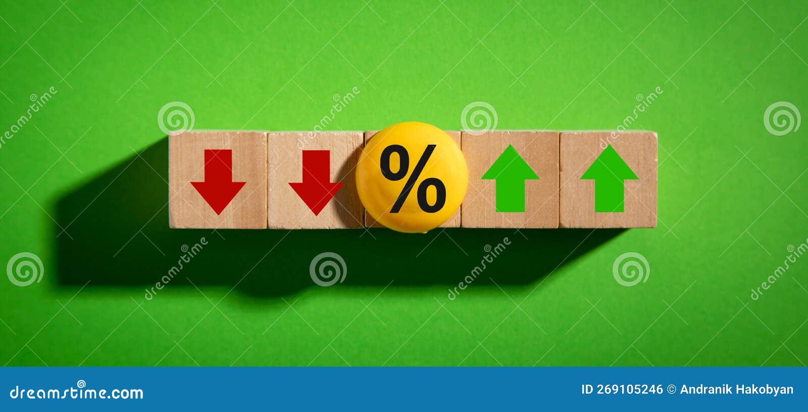 Percentage Symbol with Up and Down Arrows. Interest Rates Stock Photo ...