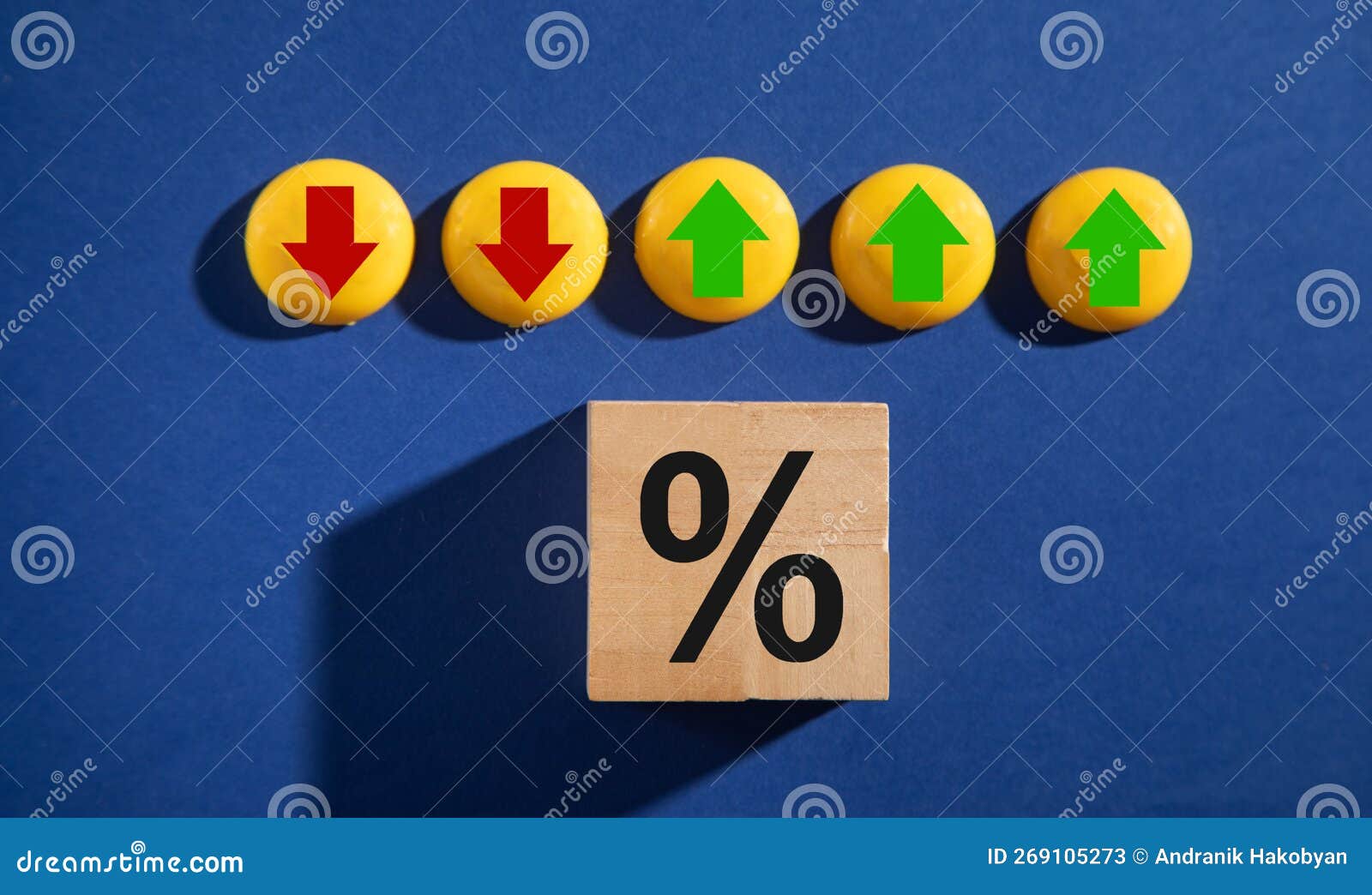 Percentage Symbol with Up and Down Arrows. Interest Rates Stock Image ...