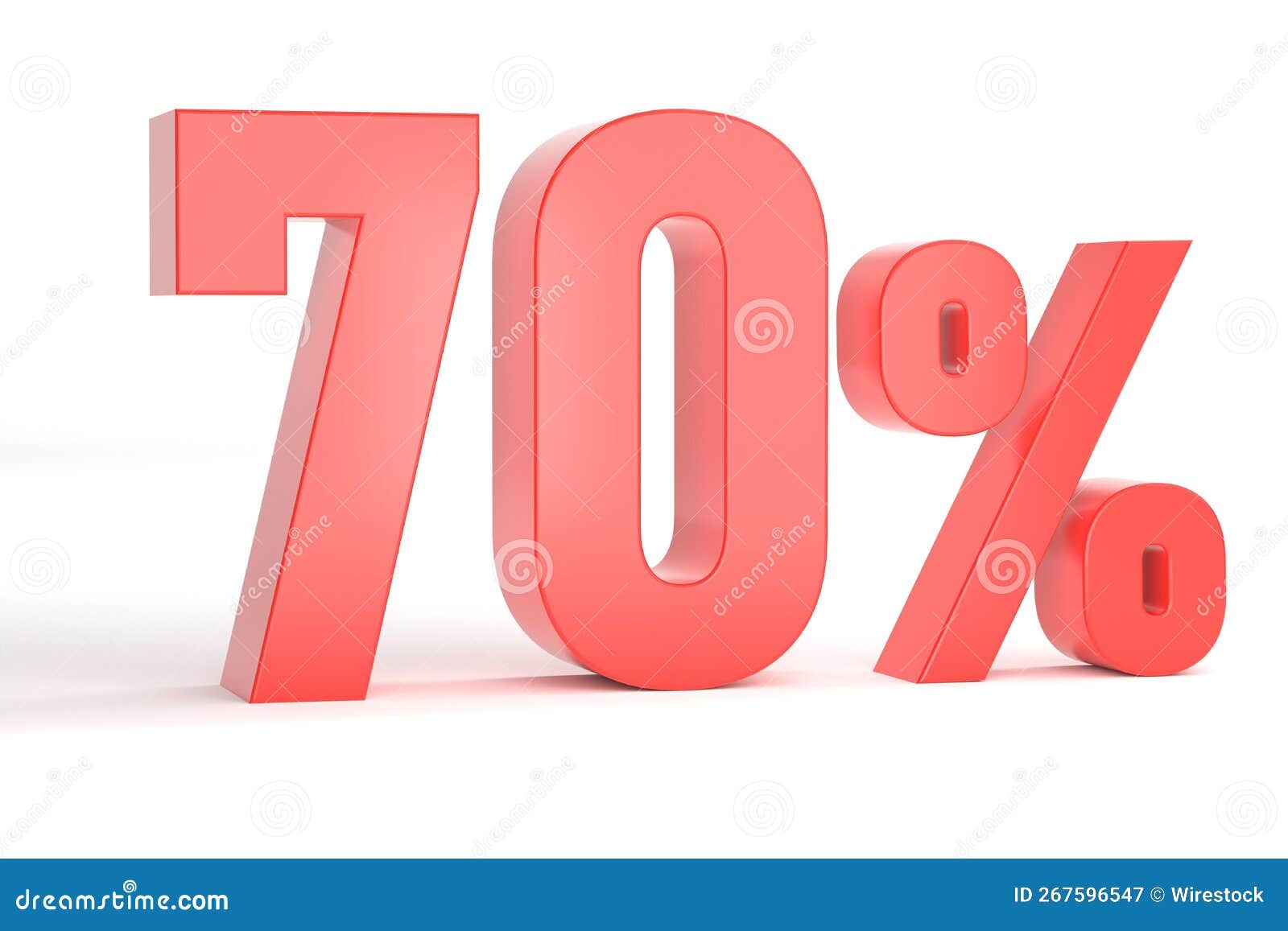 70 Percentage Text on Isolated Background Stock Illustration ...