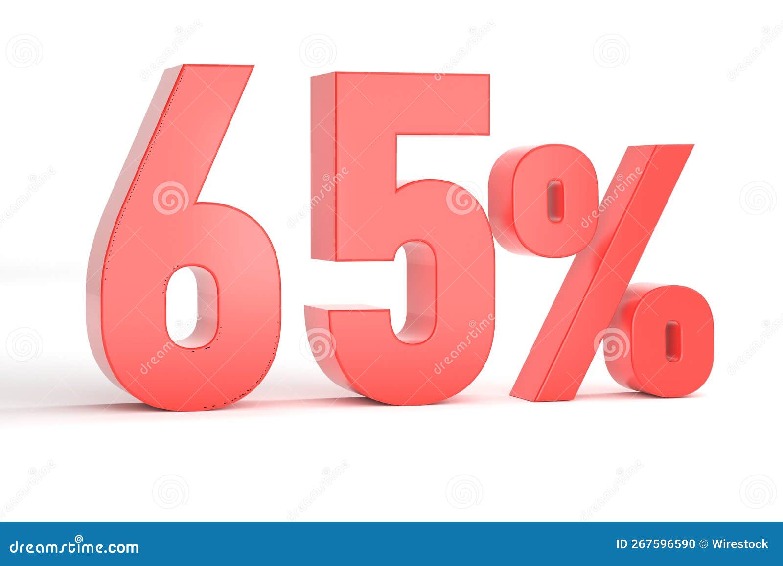 65 Percentage Text on Isolated Background Stock Illustration ...
