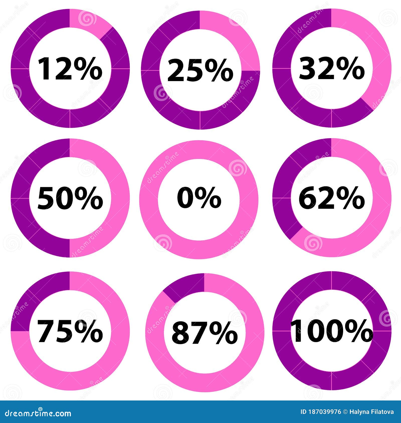 812 Percentages, Elements of Infographics Stock Vector - Illustration ...