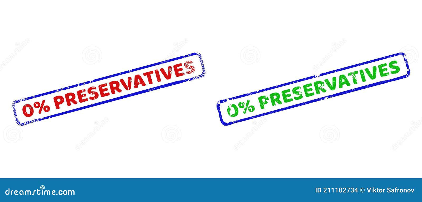 0 Percents PRESERVATIVES Bicolor Rough Rectangle Watermarks with Unclean Textures Stock ...