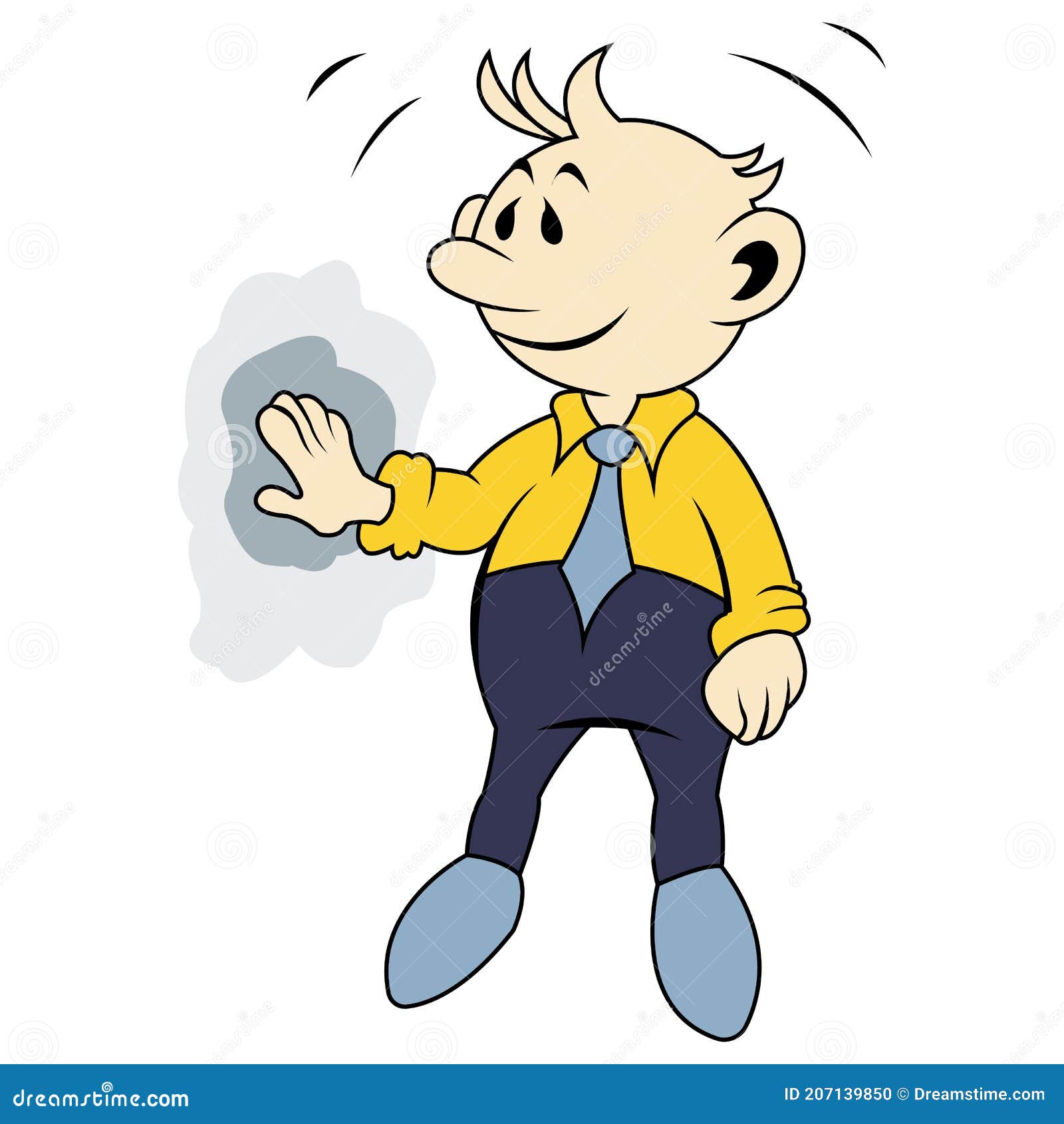 Perception - a cartoon man stock vector. Illustration of environment ...