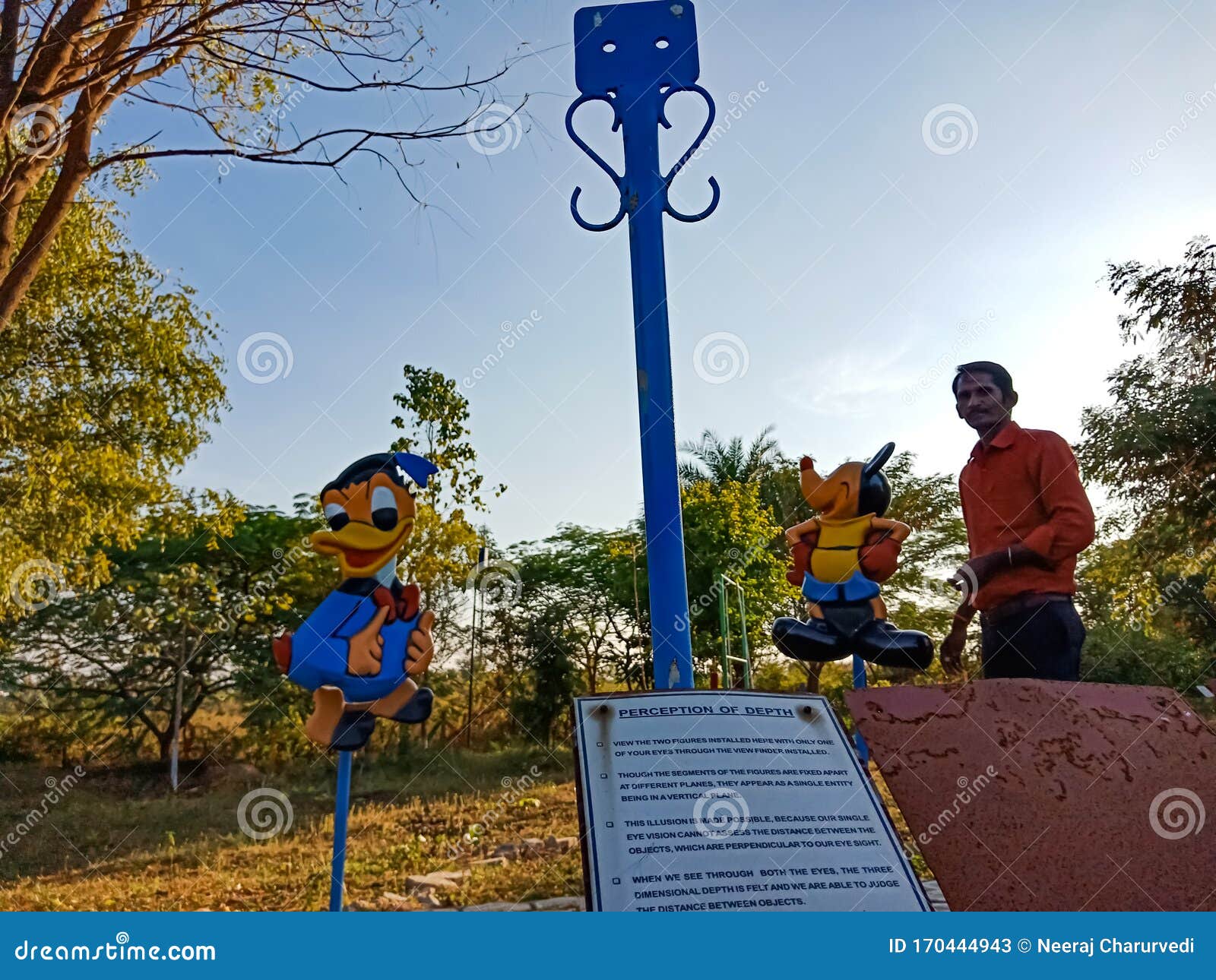 Perception of Depth Science Theory Displayed with Cartoon Sculpture at ...