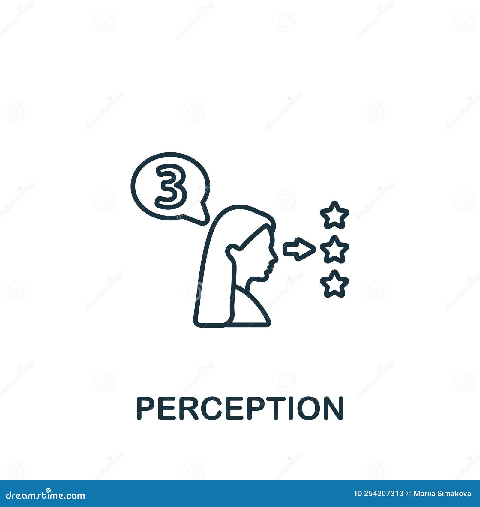 Perception Icon. Line Simple Personality Icon for Templates, Web Design ...