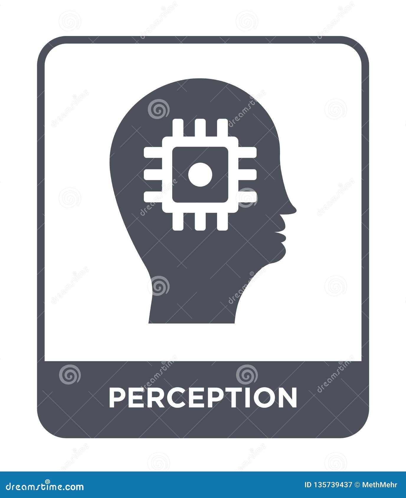 Perception Icon in Trendy Design Style. Perception Icon Isolated on ...