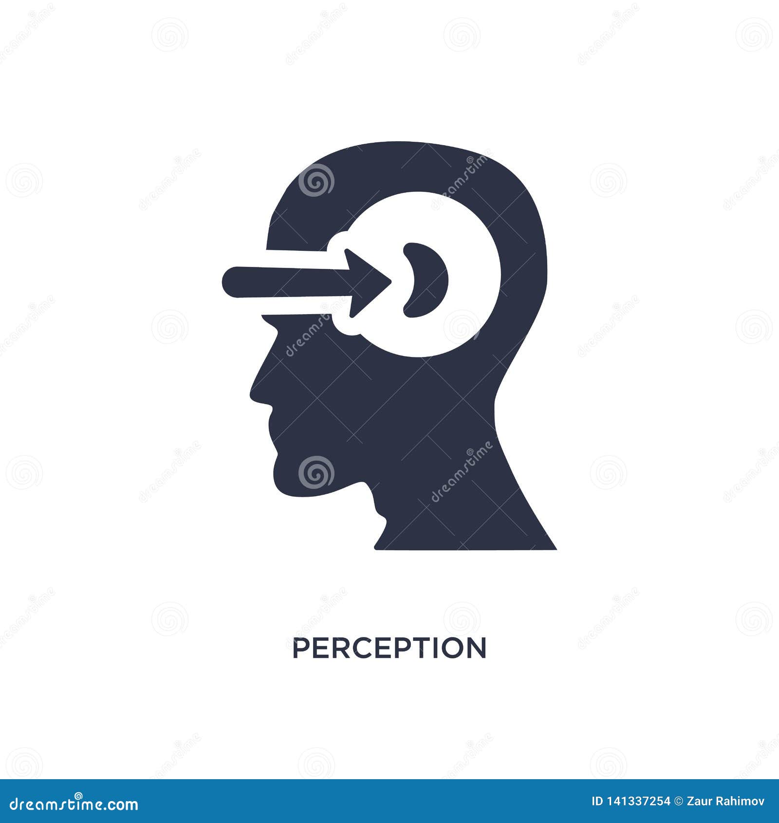 Perception Icon on White Background. Simple Element Illustration from ... Perception Icon on White Background. Simple Element Illustration from ...
