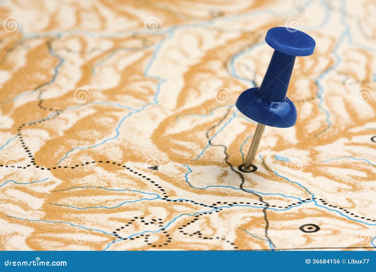 Percevejo no mapa sem nome foto de stock. Imagem de pino - 36684156