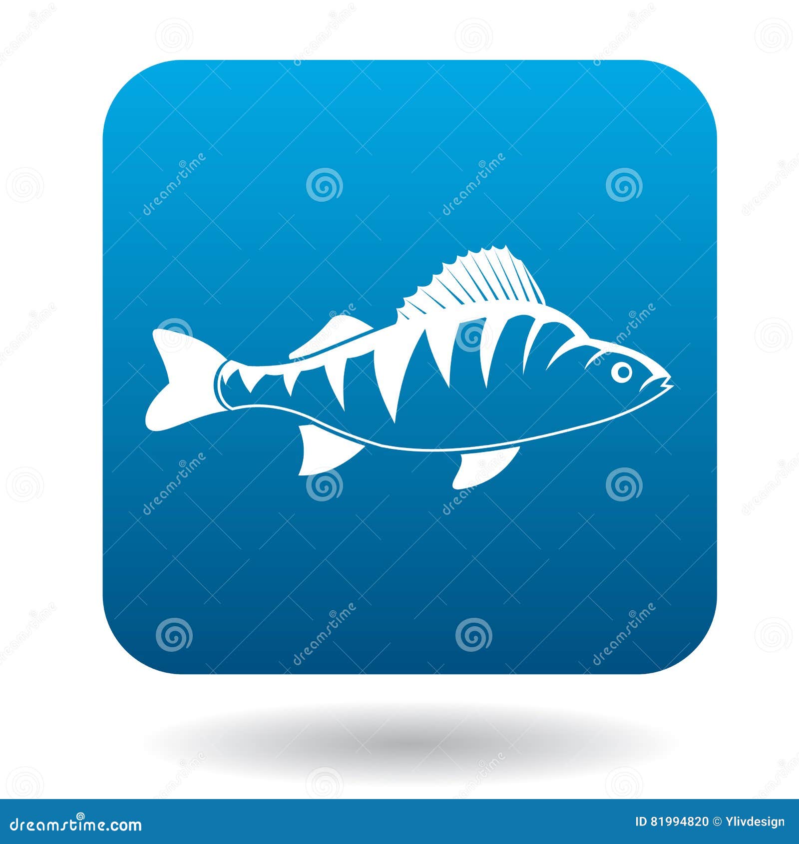 Perch Fish Icon, Simple Style Stock Vector - Illustration of style ...