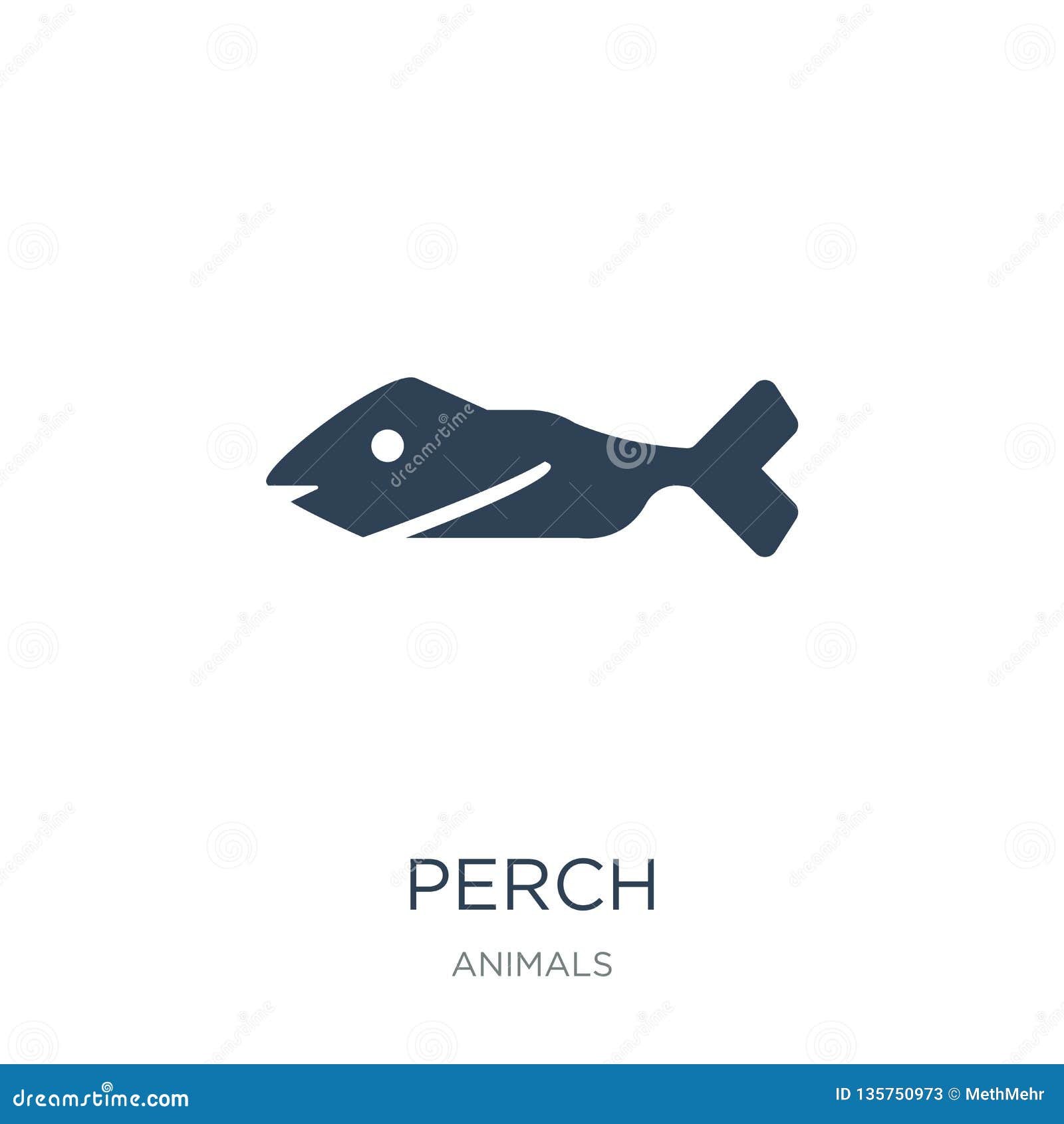 Perch Icon in Trendy Design Style. Perch Icon Isolated on White ...