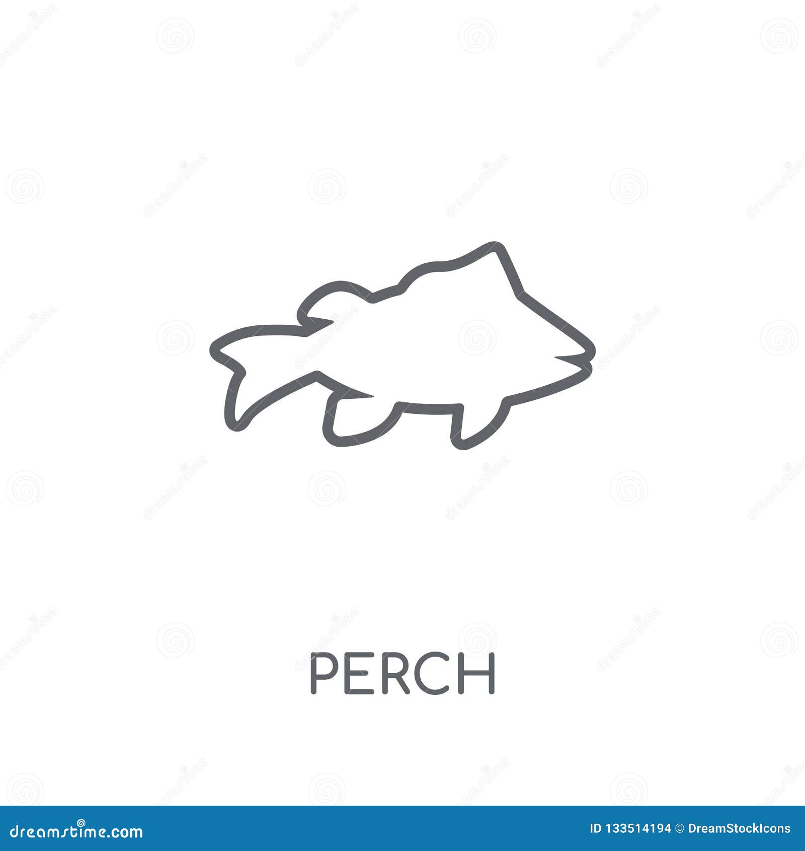 Perch Linear Icon. Modern Outline Perch Logo Concept on White Ba Stock ...