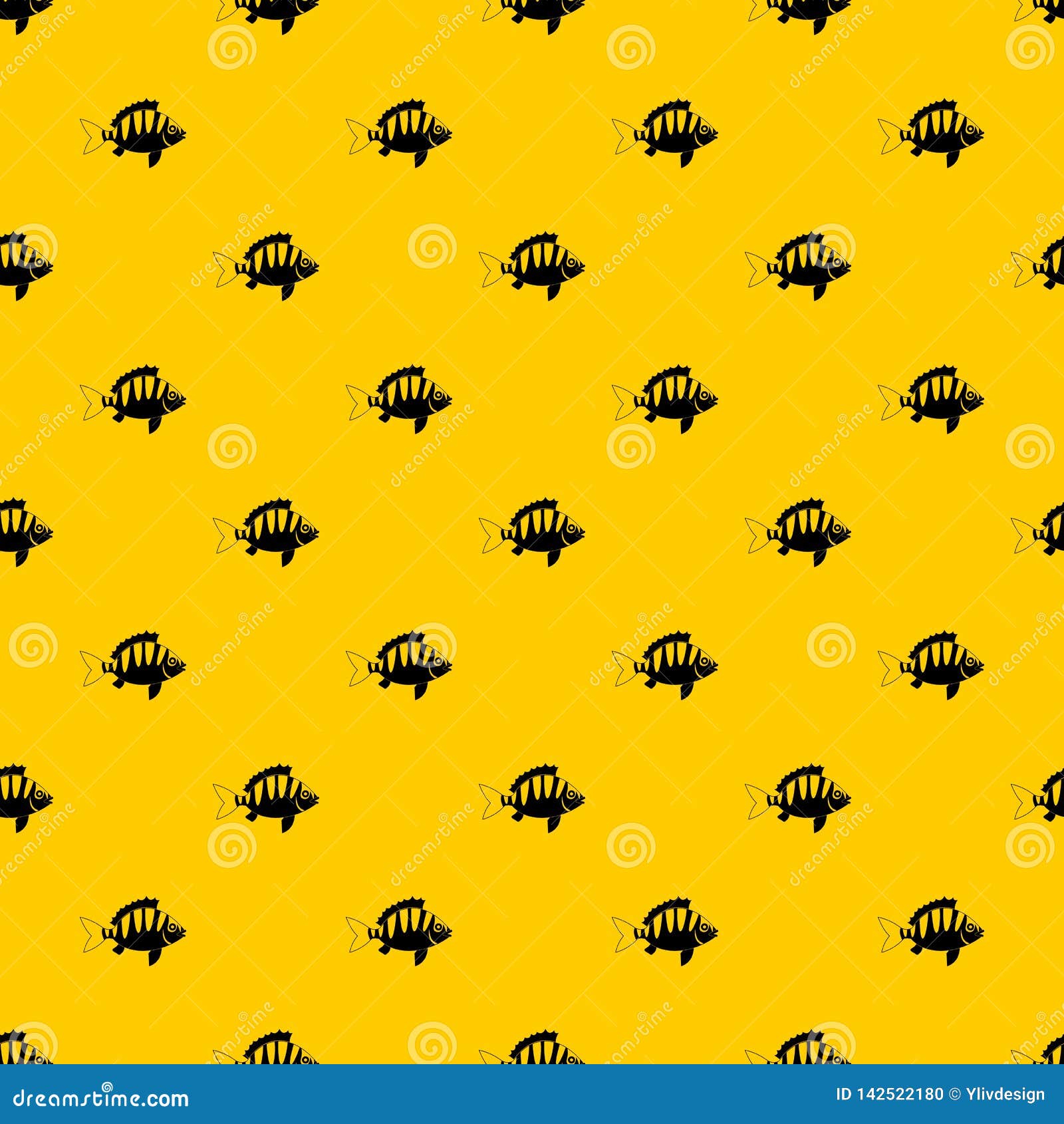 Perch pattern vector stock vector. Illustration of beautiful - 142522180
