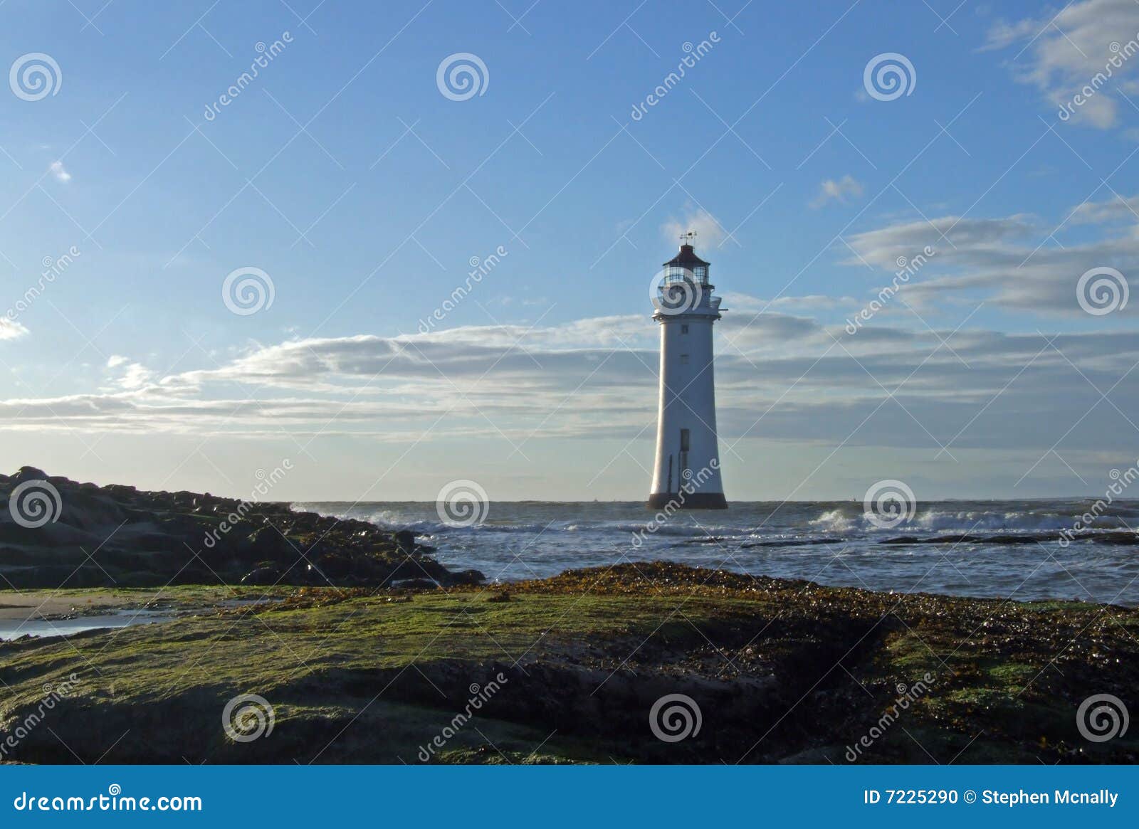 Perch rock lighthouse stock photo. Image of blue, clouds - 7225290