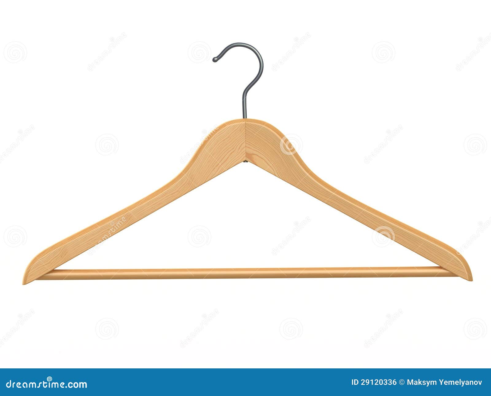 Percha De Ropa En Fondo Aislado Blanco. Stock de ilustración ...