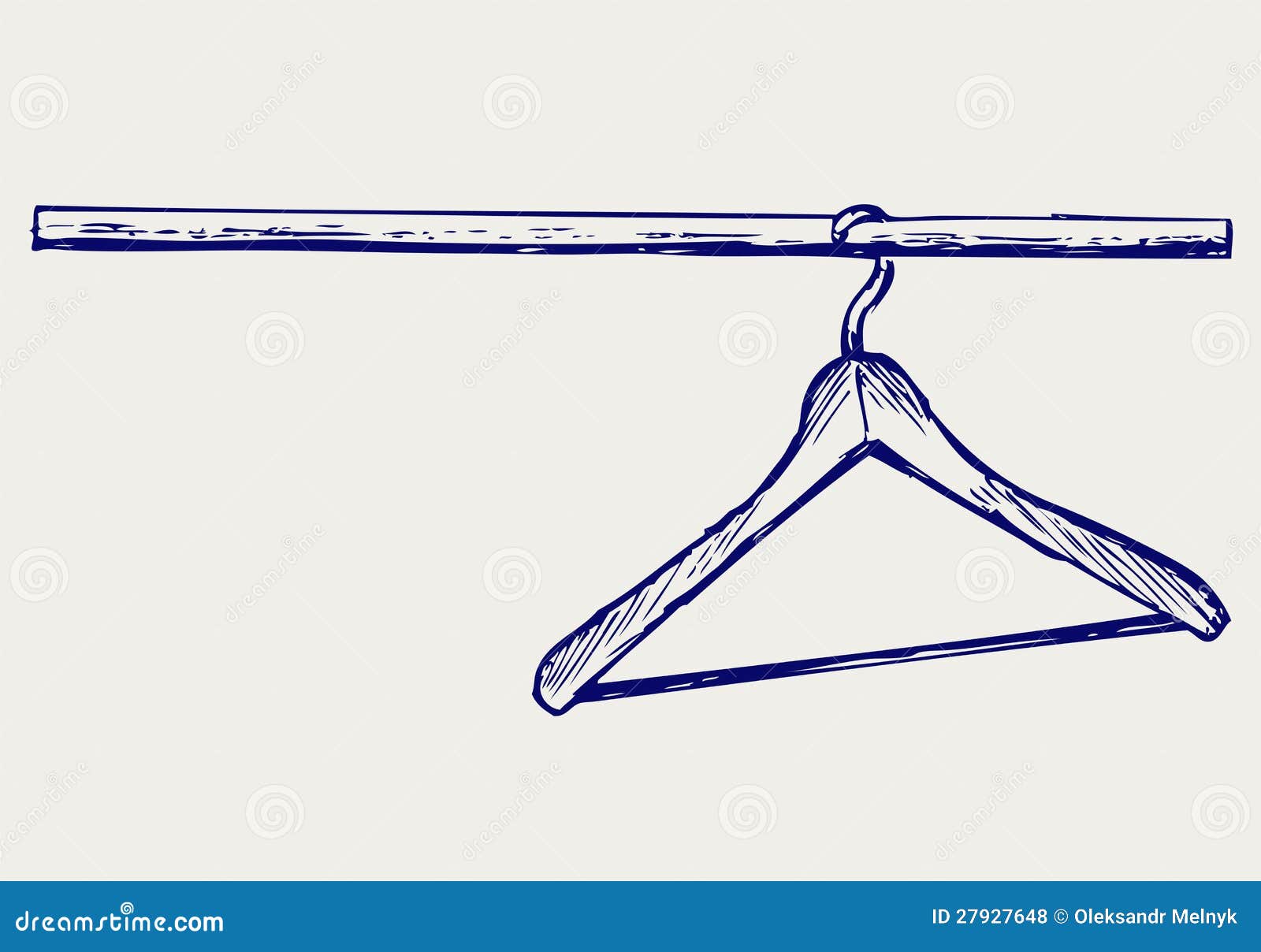 Perchas. Estilo del Doodle ilustración del vector. Ilustración de arte ...