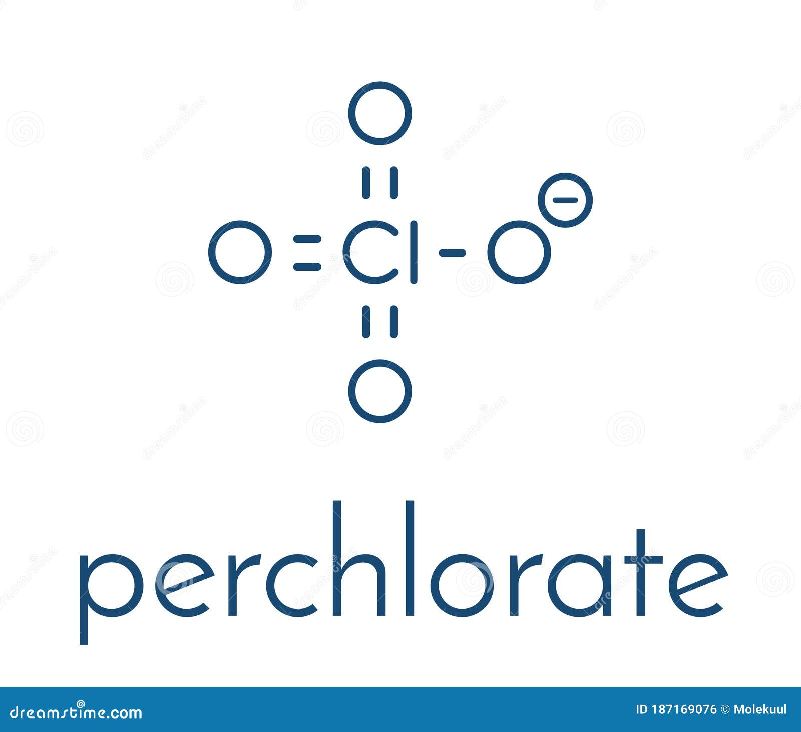 Perchlorate Anion, Chemical Structure. Salts are Used in Rocket ...
