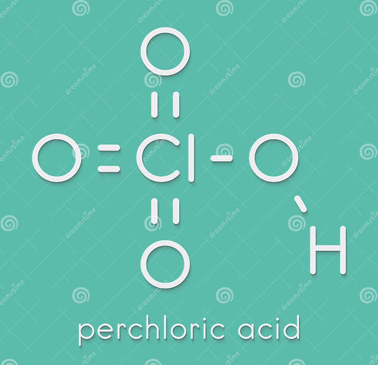 Perchloric Acid Superacid Molecule. Skeletal Formula. Stock ...