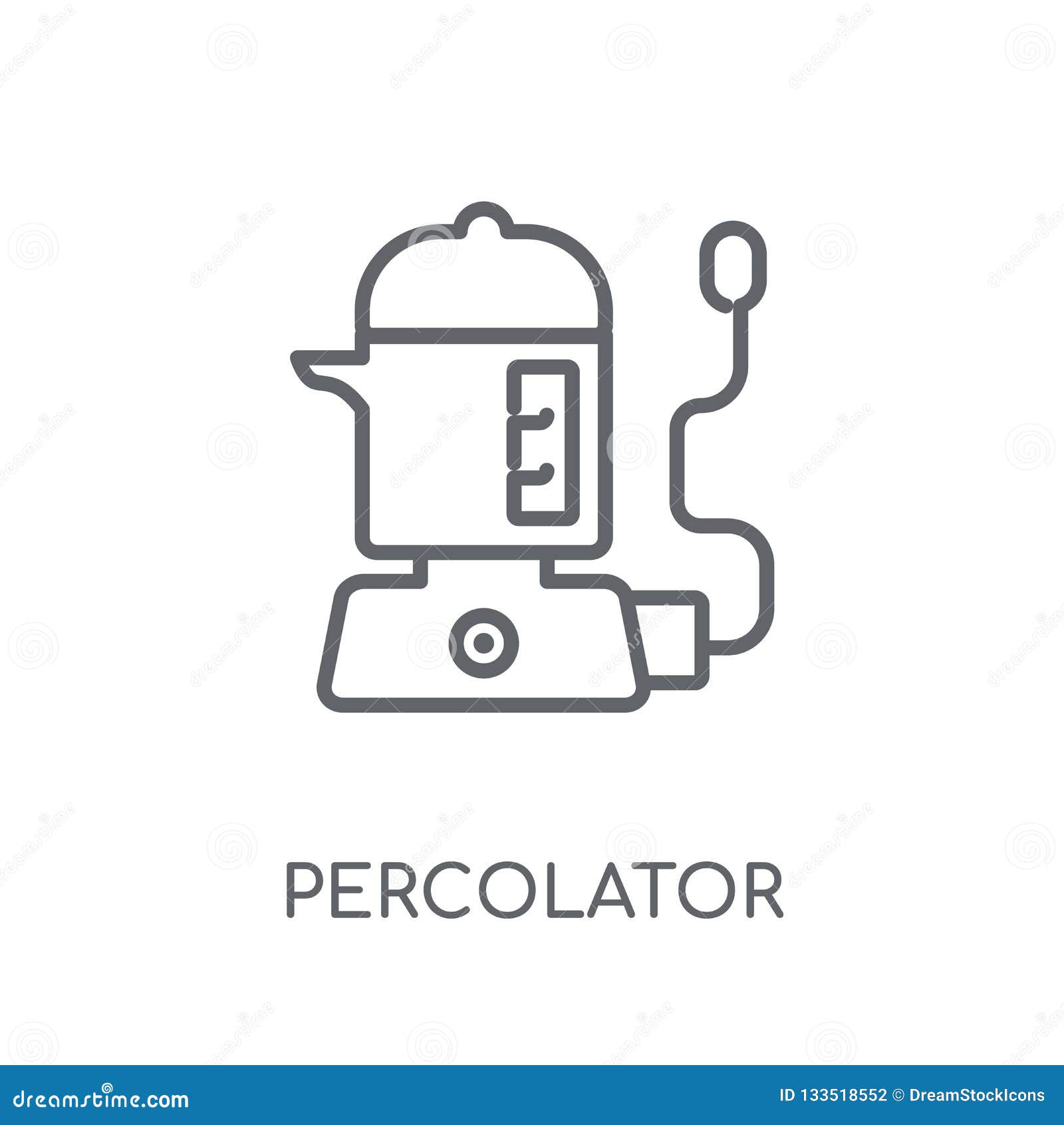 Percolator Linear Icon. Modern Outline Percolator Logo Concept O Stock ...