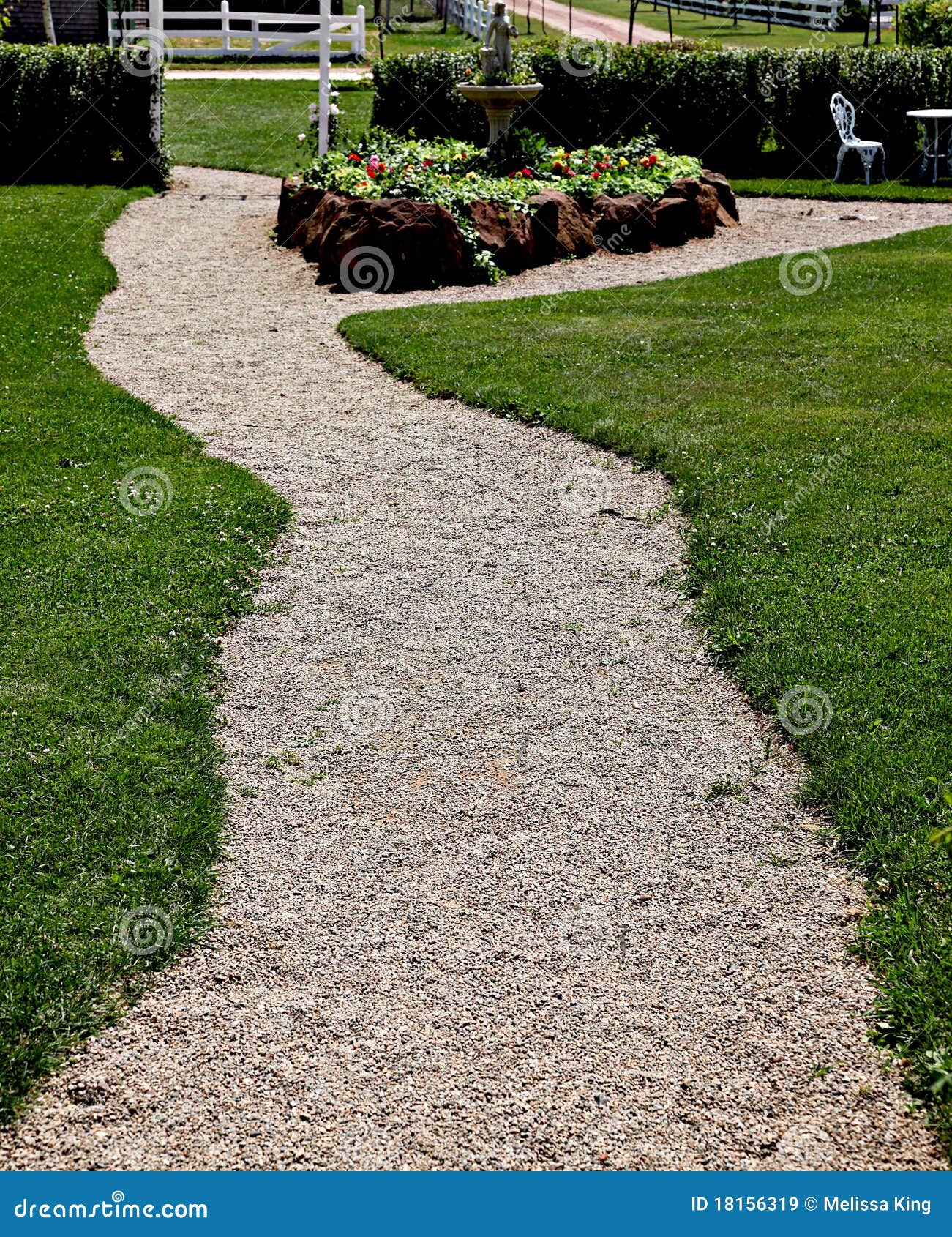 Percorso Della Ghiaia in Sosta O in Giardino Immagine Stock - Immagine ...