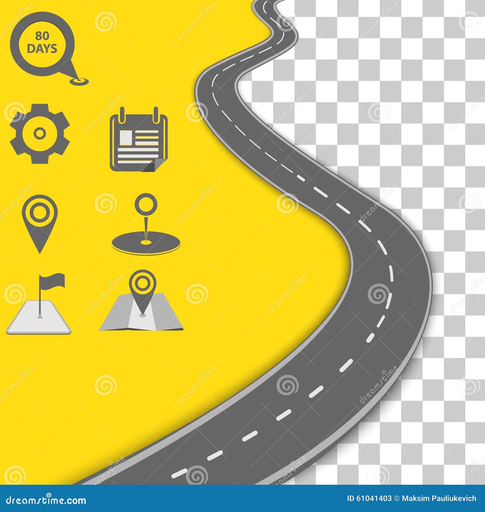 Percorso Di Vettore Sulla Strada Illustrazione Vettoriale ...