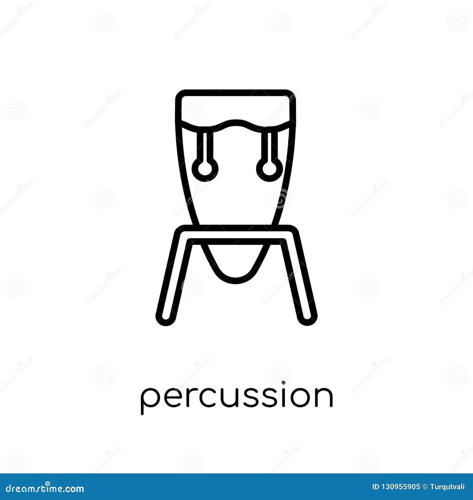 Percussion Icon from Music Collection. Stock Vector - Illustration of ...