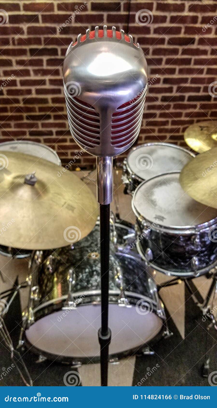 Jazz band microphone stock photo. Image of percussion - 114824166