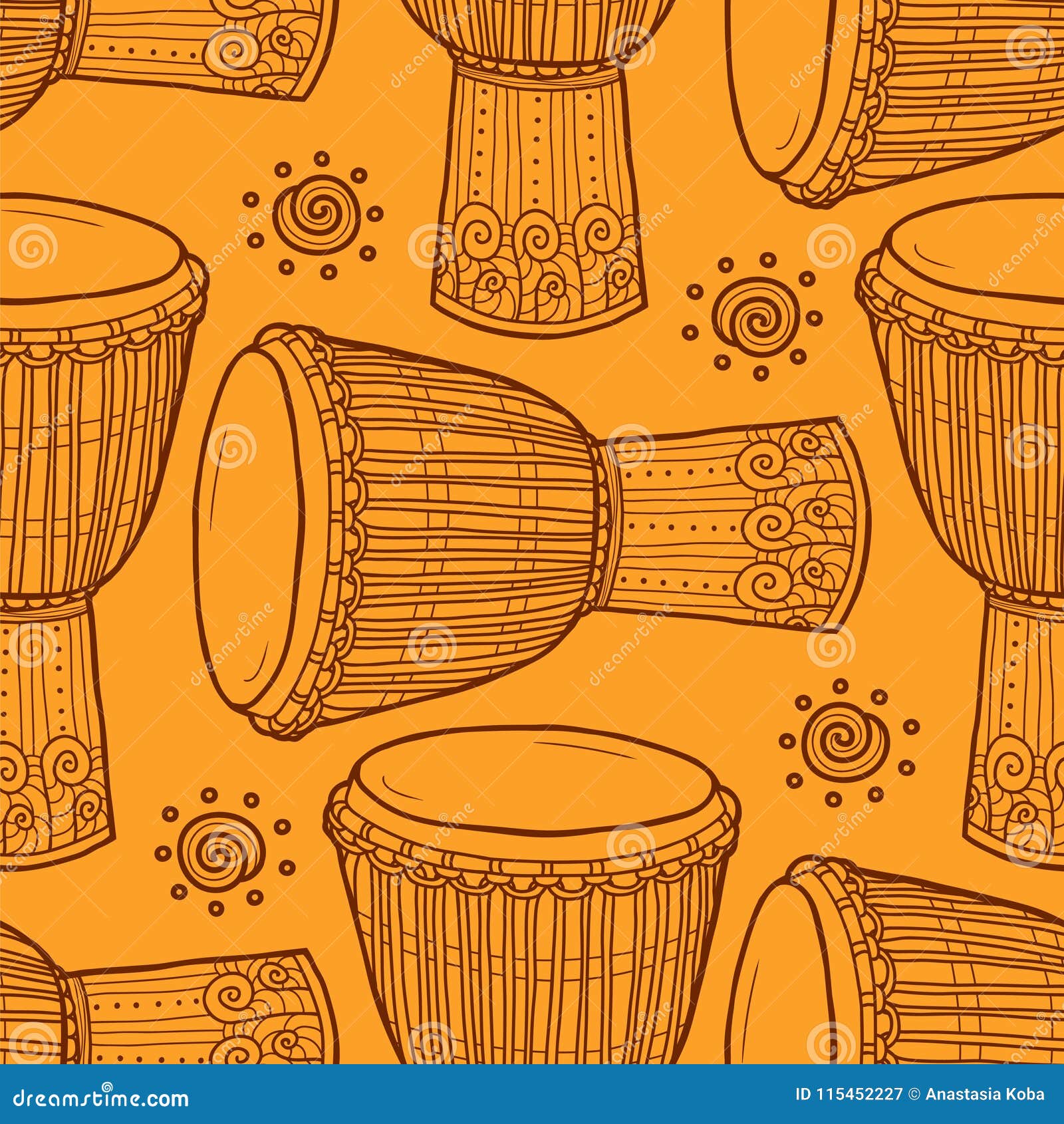 Drums. African Drums. Percussion. Stock Vector - Illustration of ...