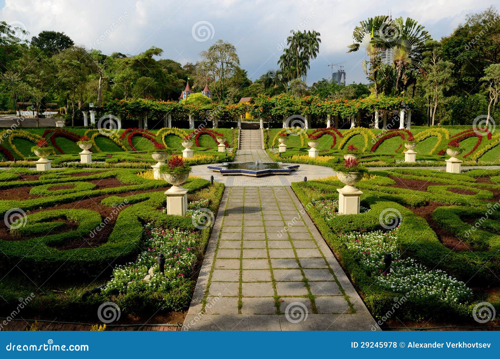 Perdana Lake Gardens stock photo. Image of flowers, lawns - 29245978