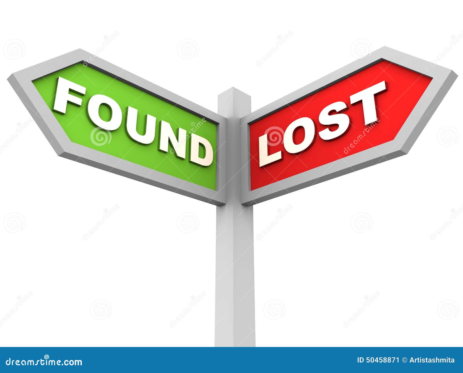 Perdido y encontrado stock de ilustración. Ilustración de camino - 50458871