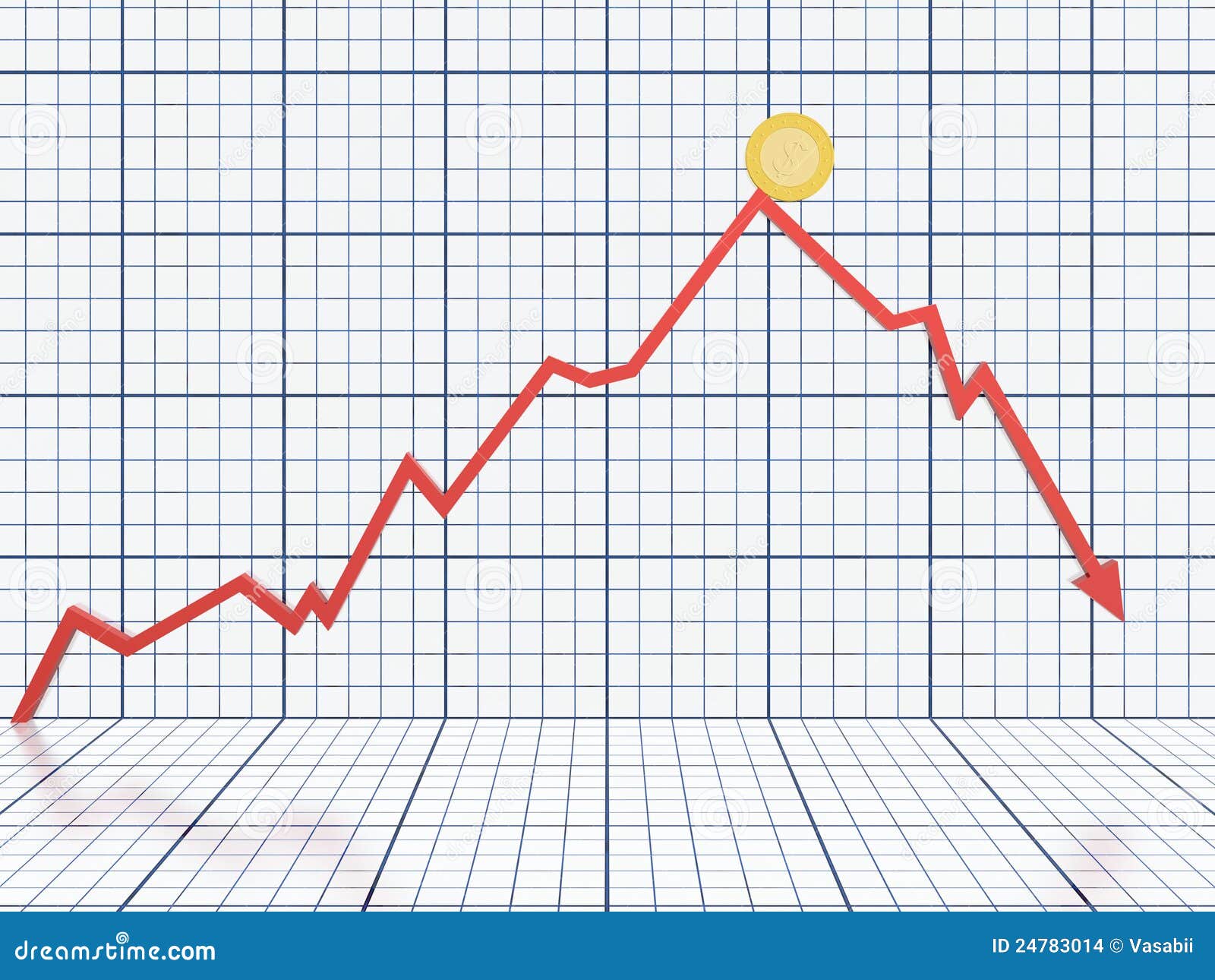 Perdita dei soldi illustrazione di stock. Illustrazione di investimento ...