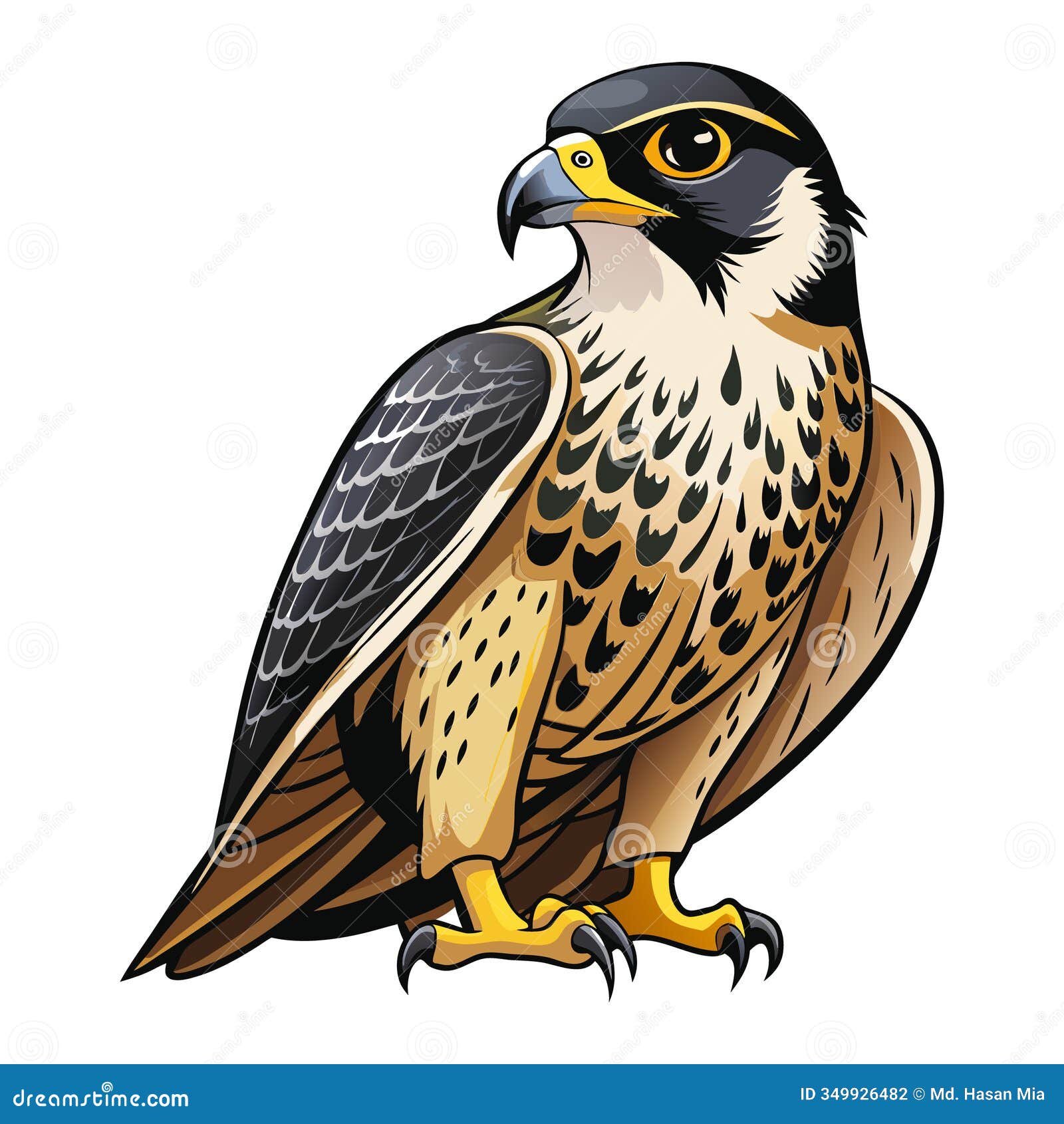 Peregrine Falcon Mascot Sticker Vector Design Stock Illustration ...