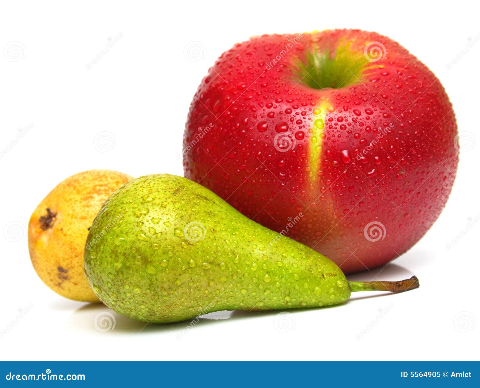 Peren En Rijpe Rode Appel 4 Stock Afbeelding - Image of zoet, rood: 5564905