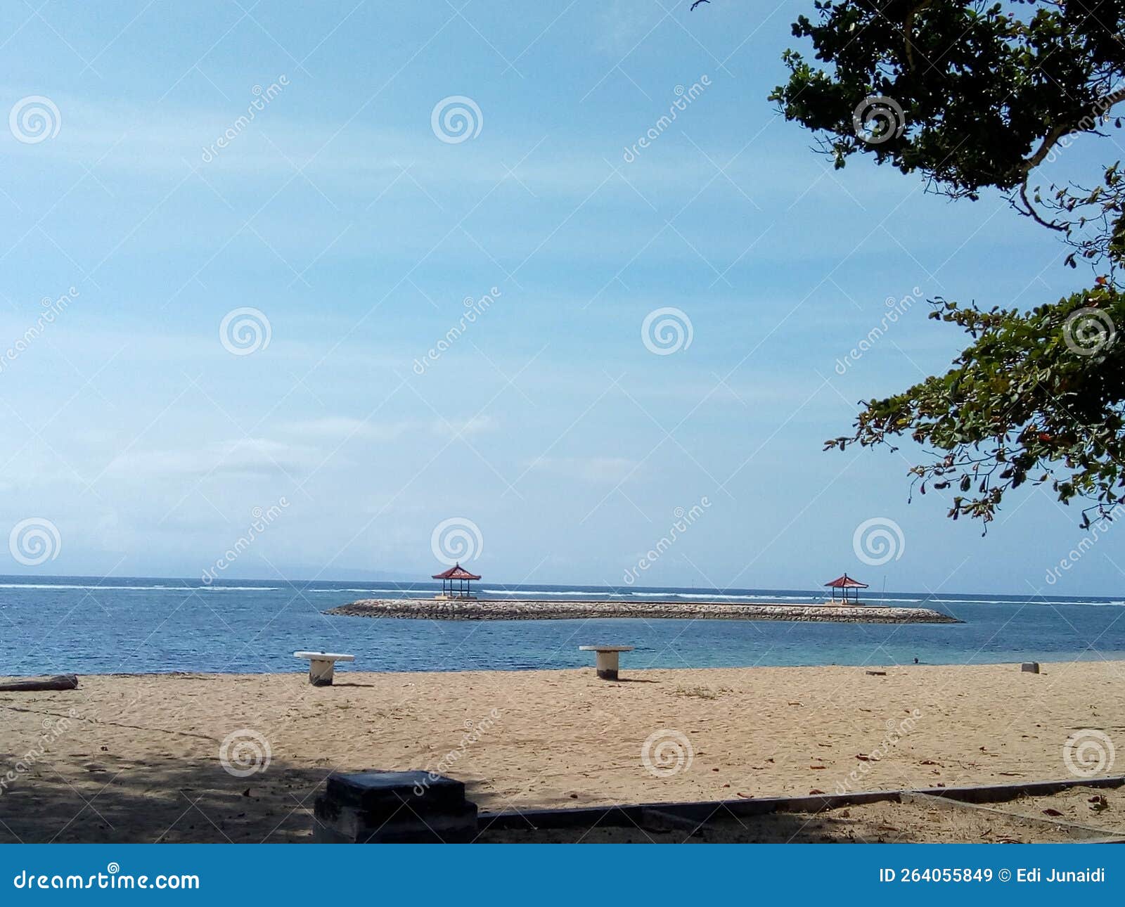 Perfect Atmosphere on Sanur Beach Bali, Indonesia Stock Image - Image ...