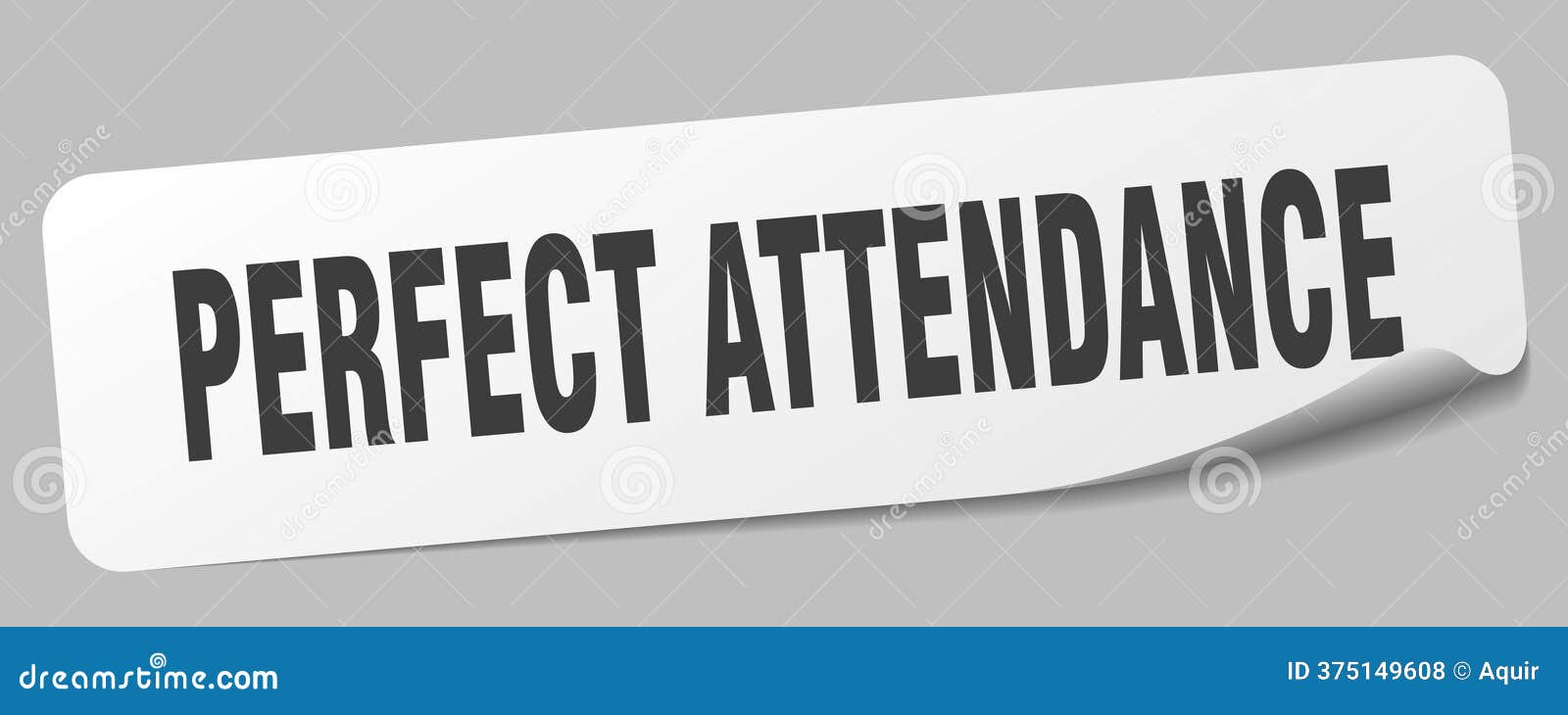 Perfect Attendance Stamp. Perfect Attendance Label On Transparent ...