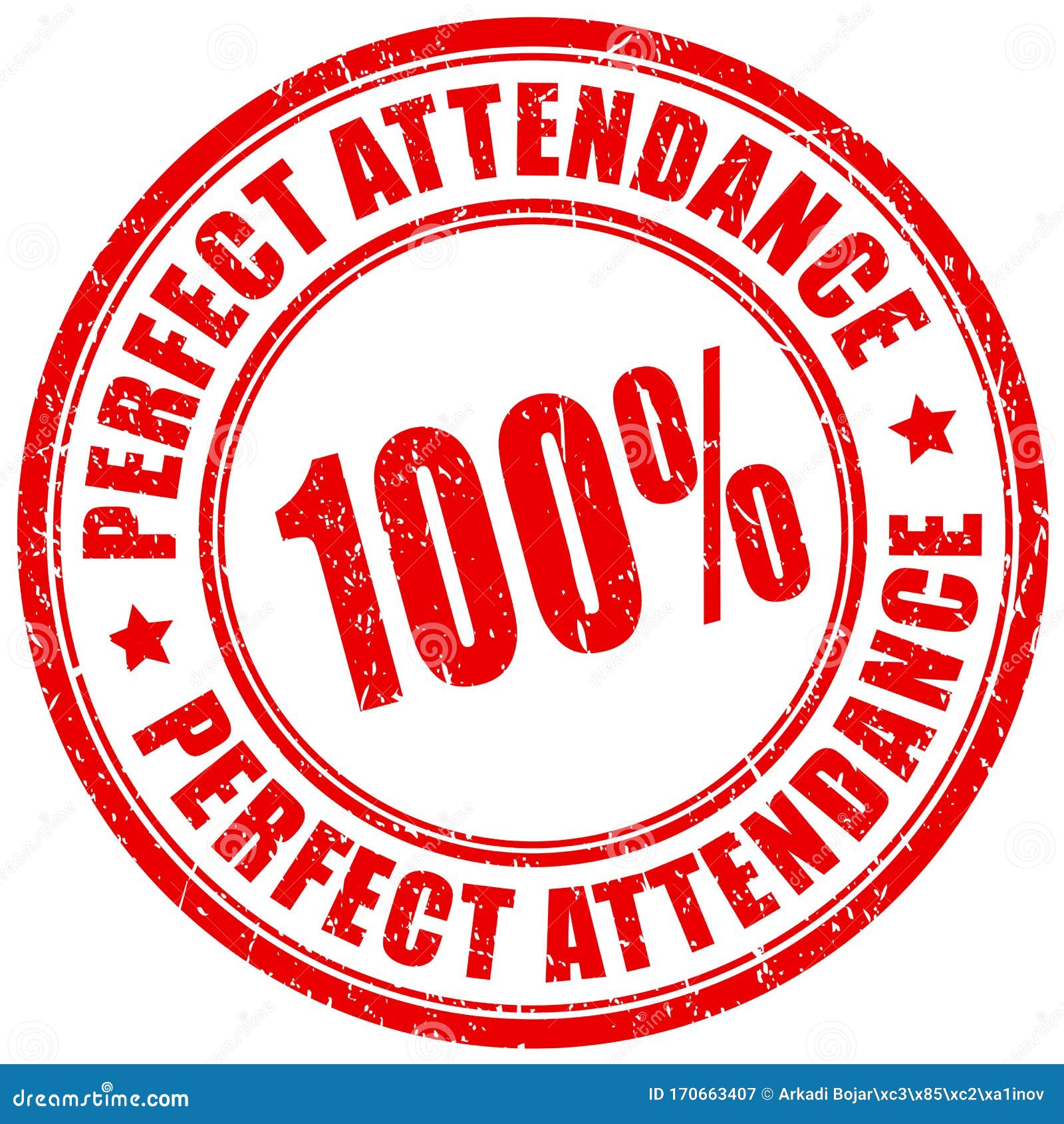 Perfect Attendance Vector Stamp Stock Vector - Illustration of logo ...