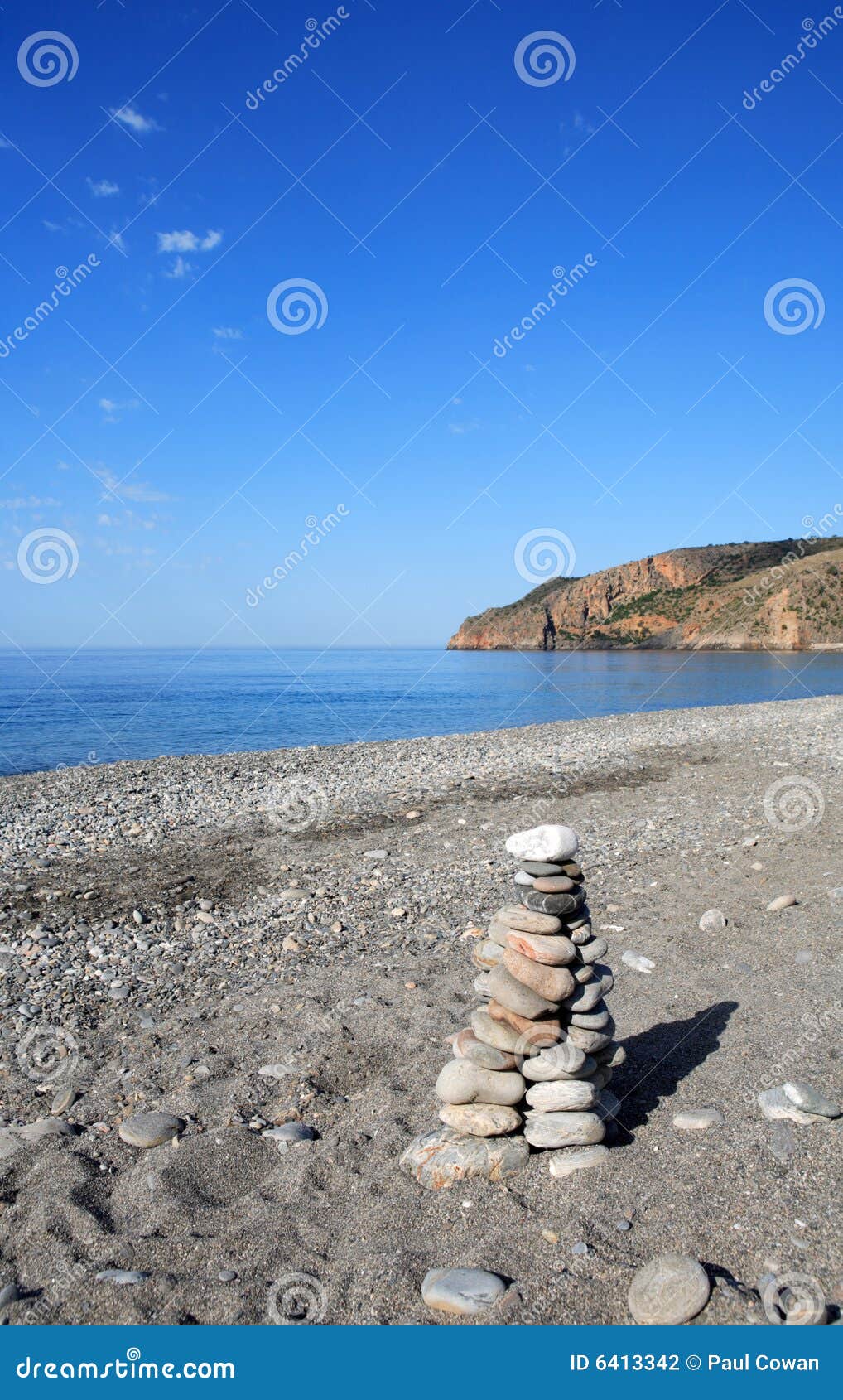 Perfect Balance at Sougia Beach Stock Photo - Image of skies ...