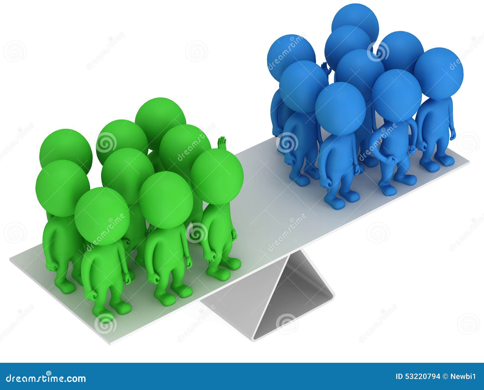 Perfect Balance between Two Group of People Stock Illustration ...