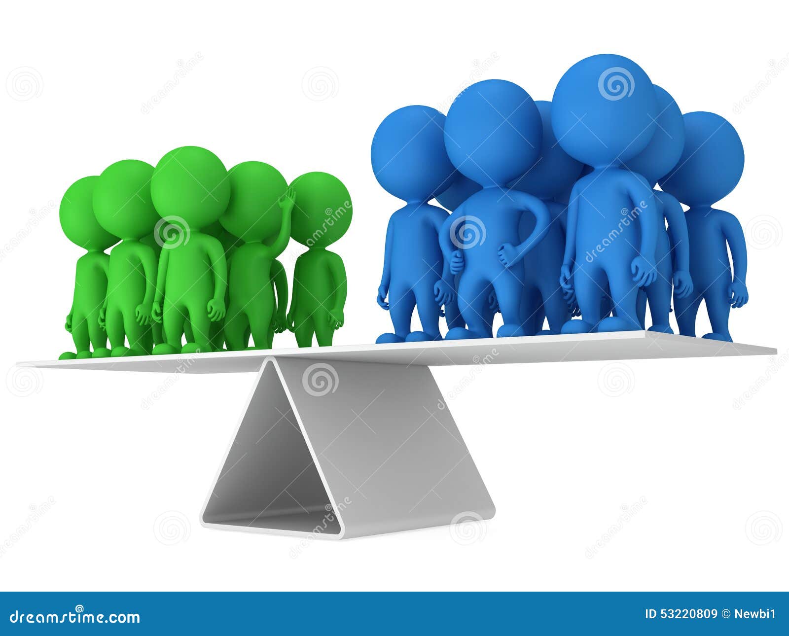 Perfect Balance between Two Group of People Stock Illustration ...