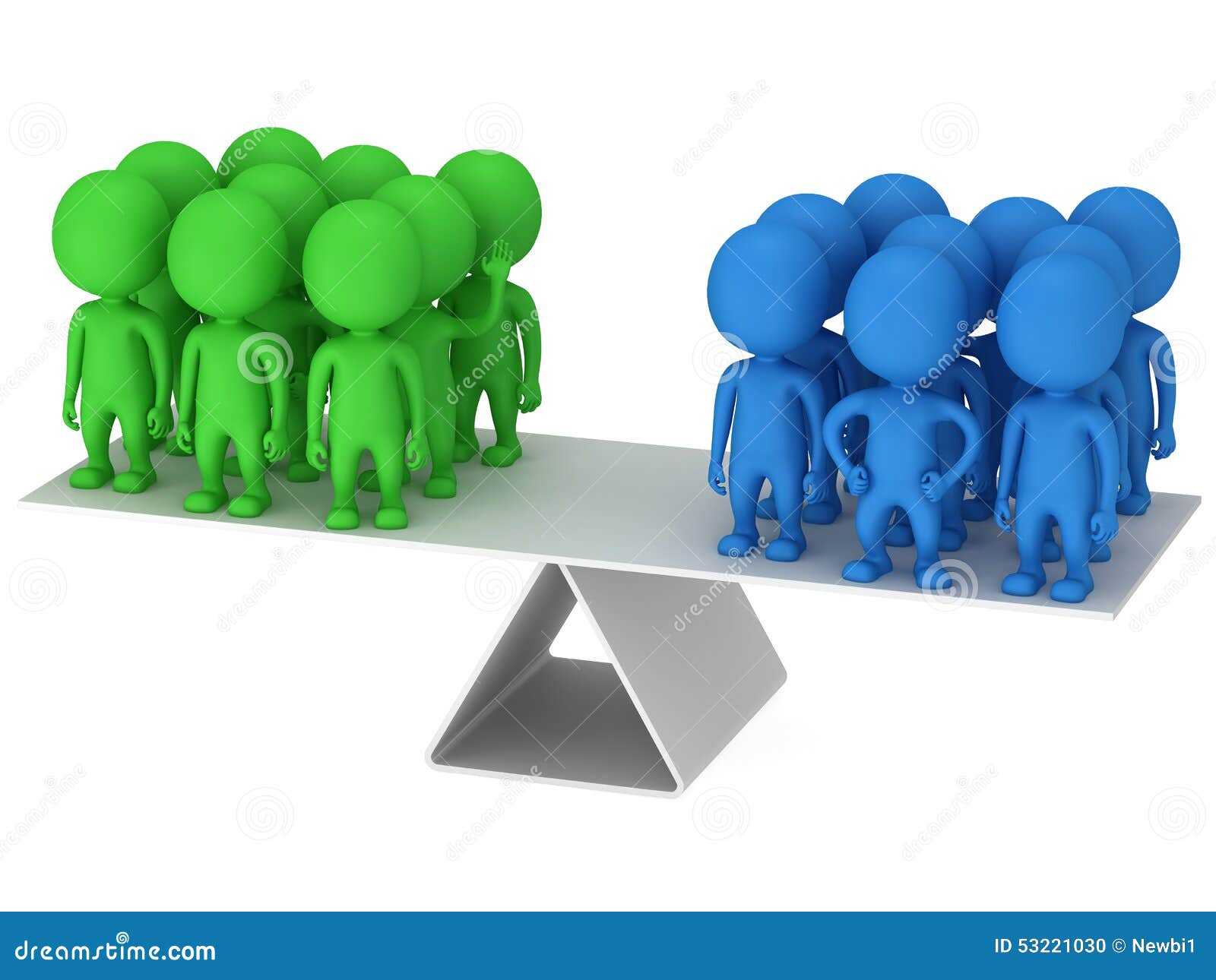 Perfect Balance between Two Group of People Stock Illustration ...