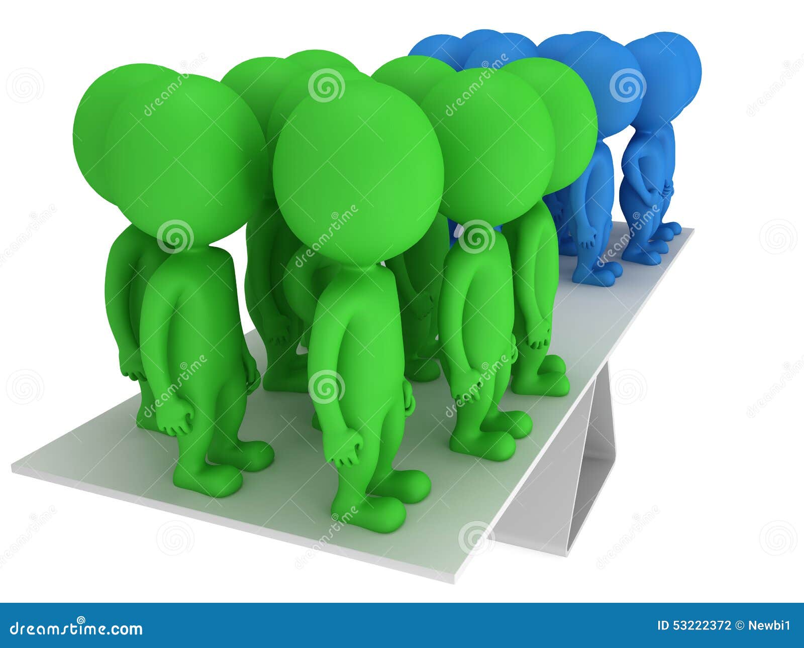 Perfect Balance between Two Group of People Stock Illustration ...