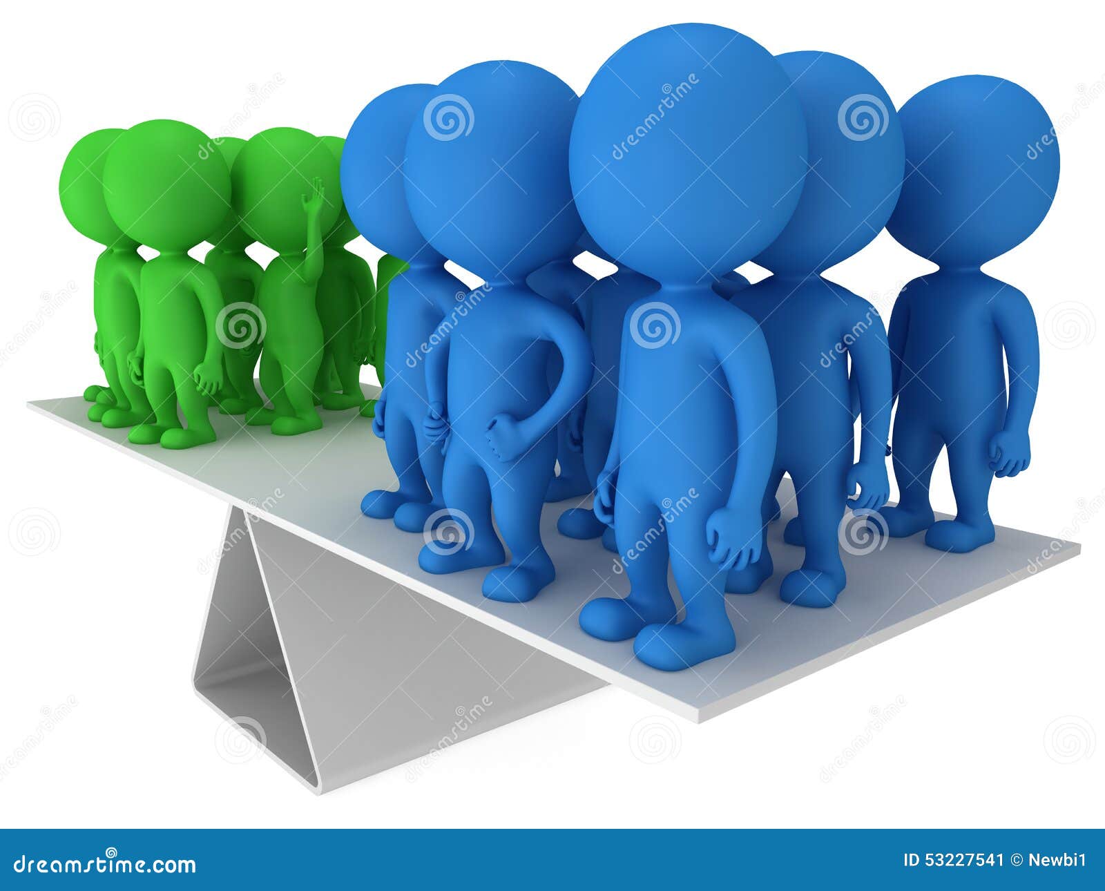Perfect Balance between Two Group of People Stock Illustration ...