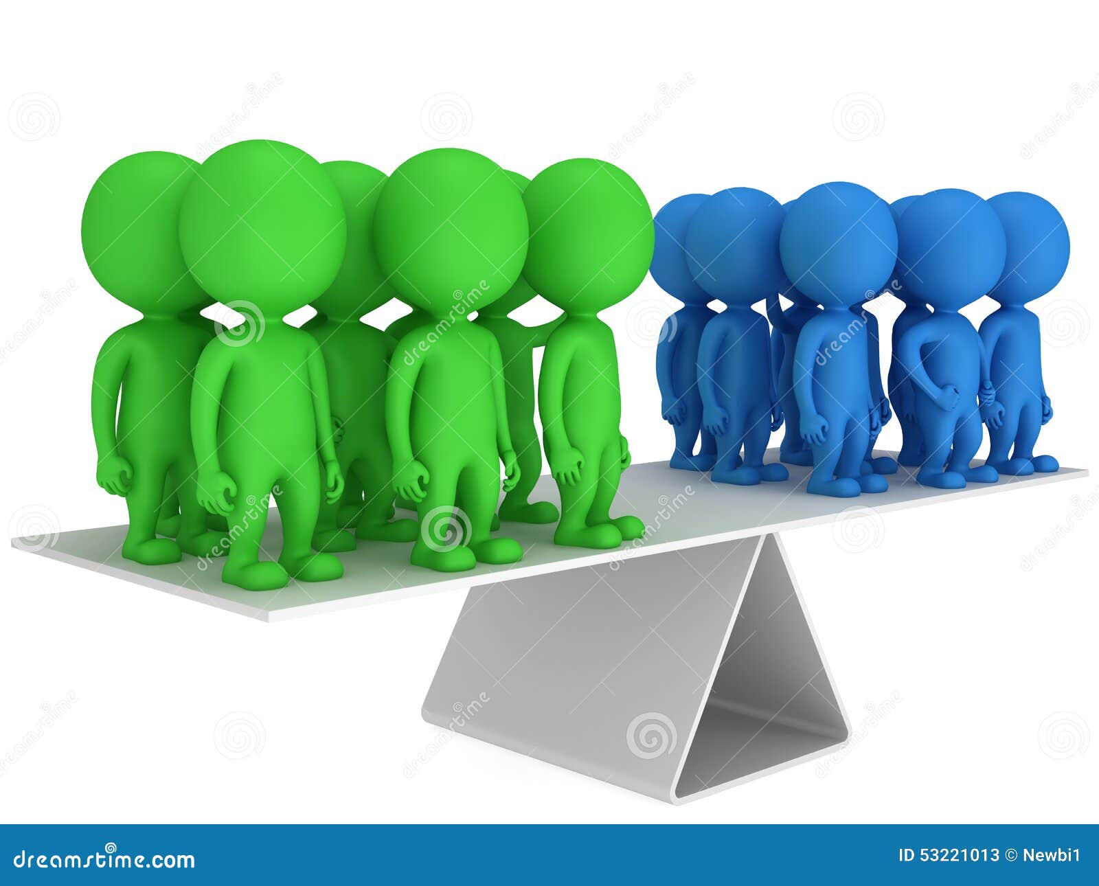 Perfect Balance between Two Group of People Stock Illustration ...