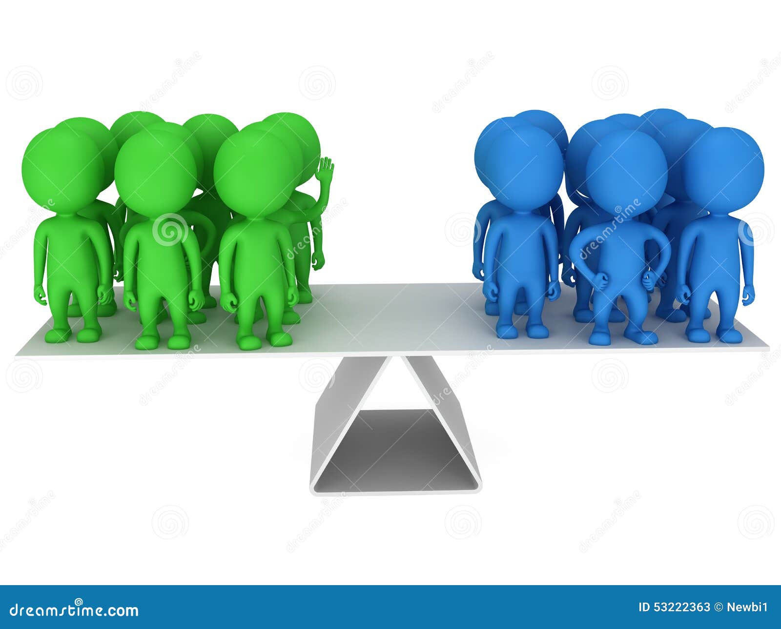 Perfect Balance between Two Group of People Stock Illustration ...